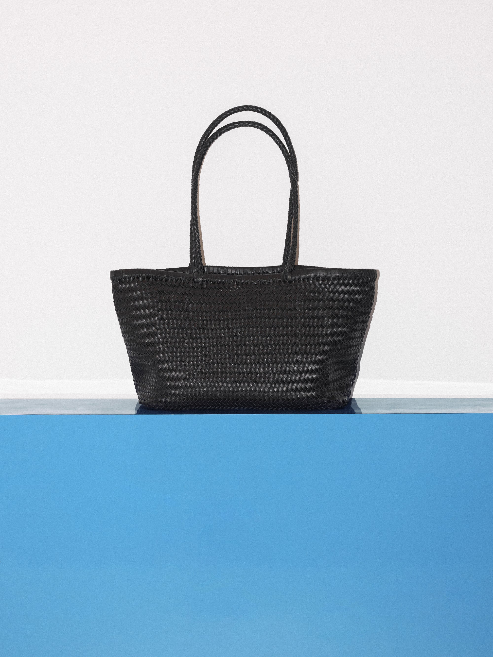Woven Leather Tote Bag | Black – Jigsaw