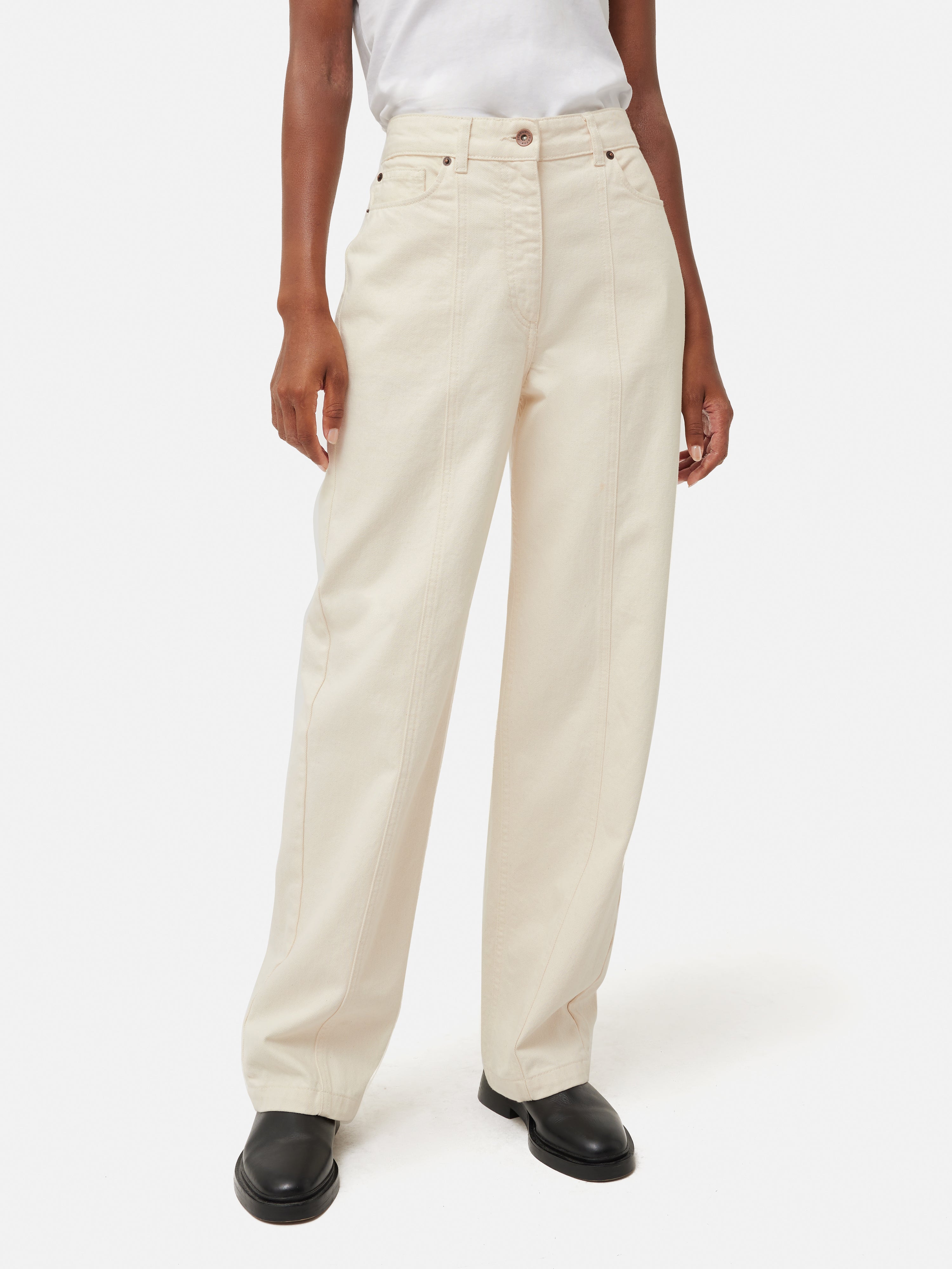 Beck Tailored Jean | Ecru – Jigsaw