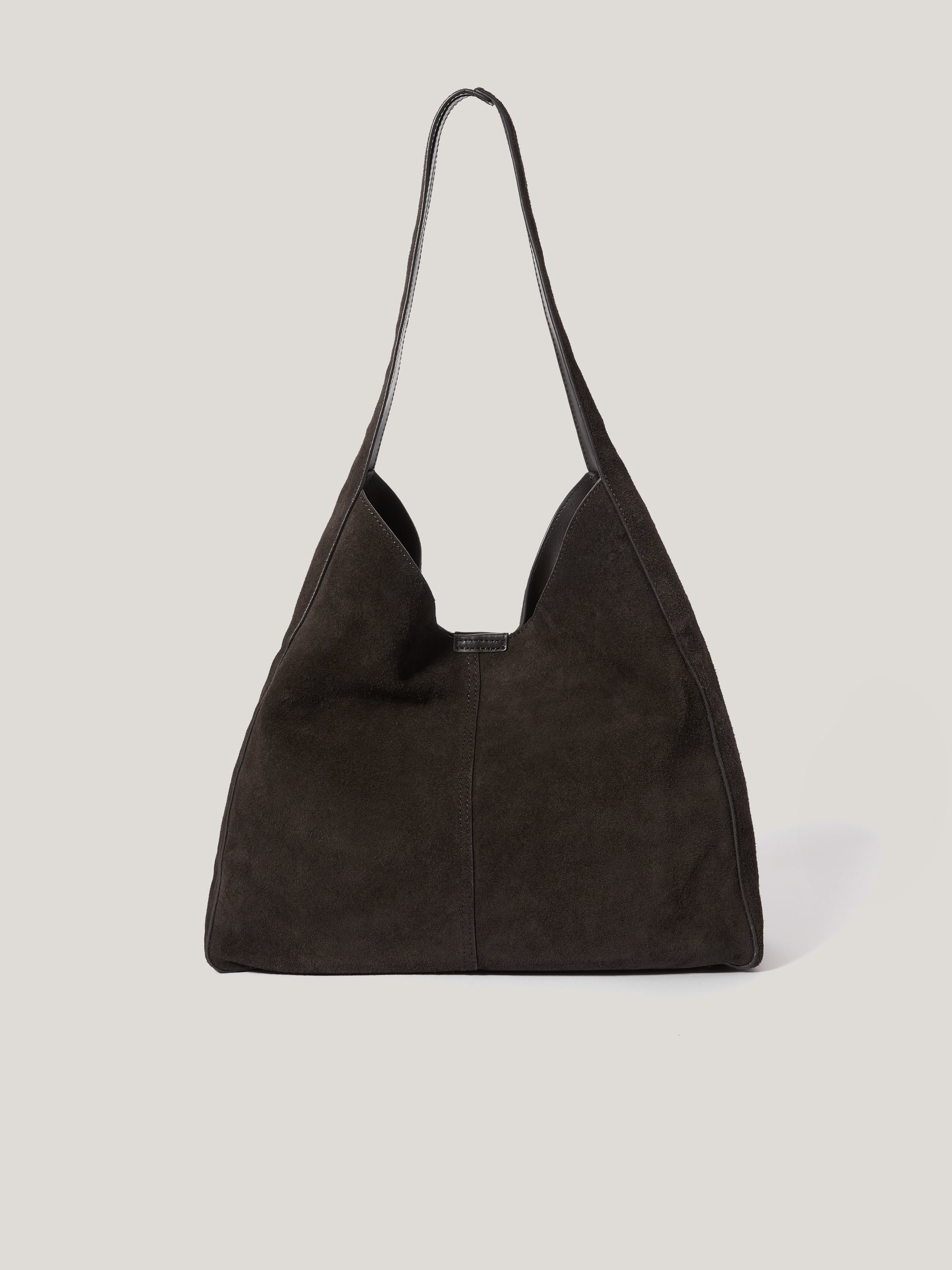 Heckfield Suede Tote | Chocolate – Jigsaw