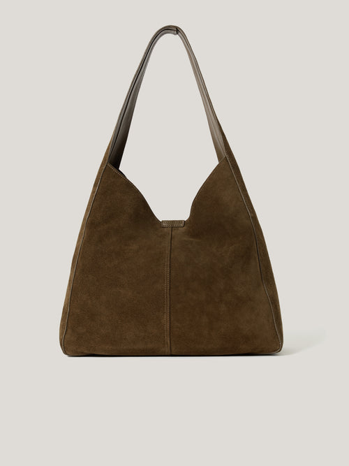 Heckfield Suede Tote | Khaki – Jigsaw