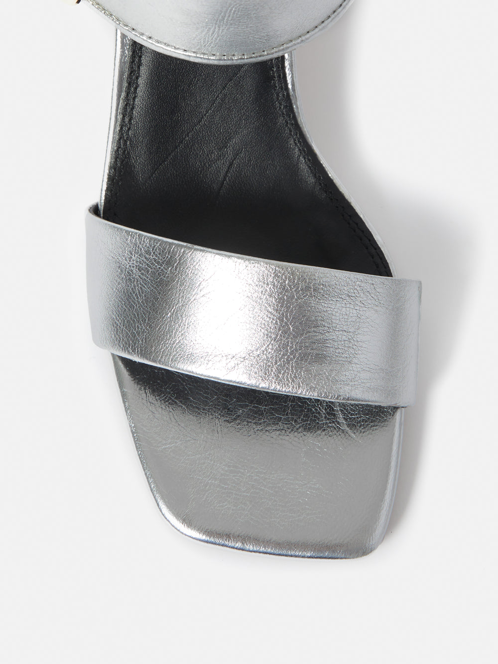 Maybell Metallic Heeled Sandal | Silver – Jigsaw