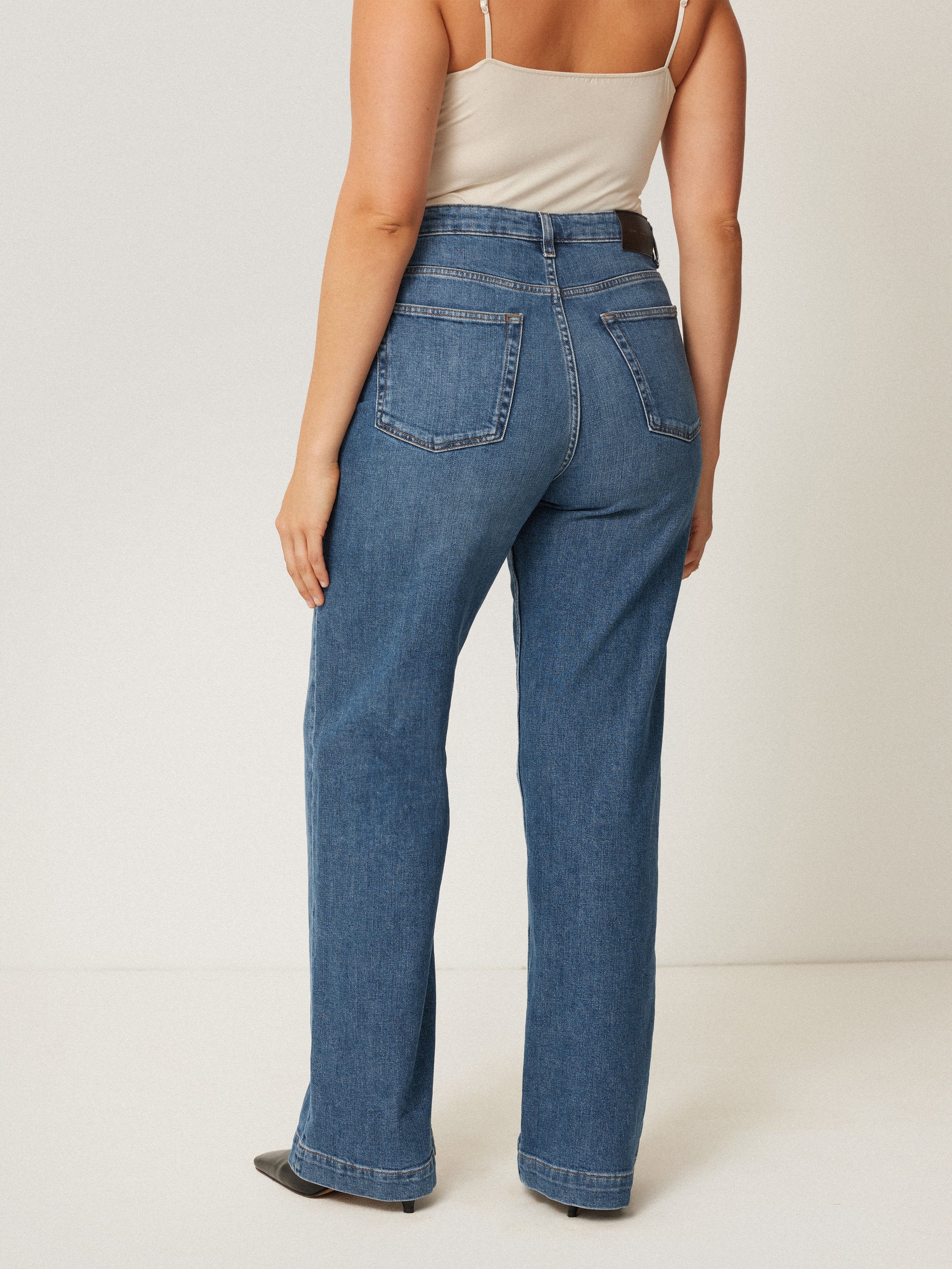Balfour Long Wide Leg Jean | Vintage Mid Blue – Jigsaw