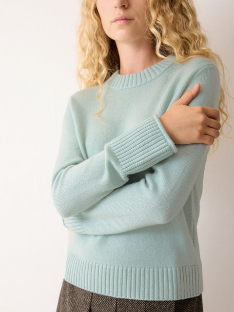 Compact Wool Cashmere Blend Jumper | Icicle – Jigsaw