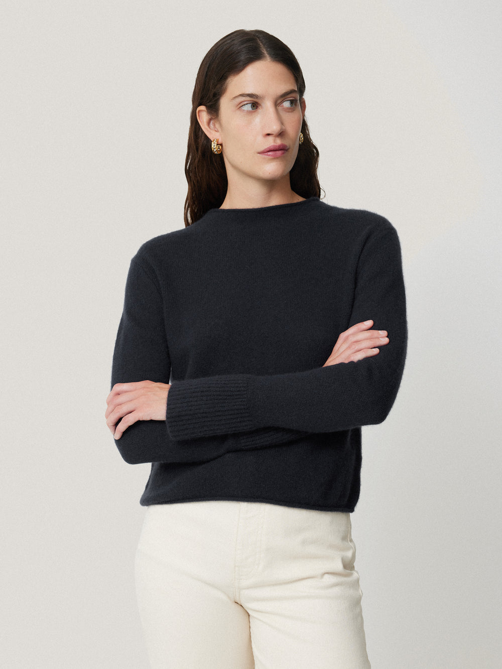 Cloud Cashmere Eldon Jumper | Navy – Jigsaw