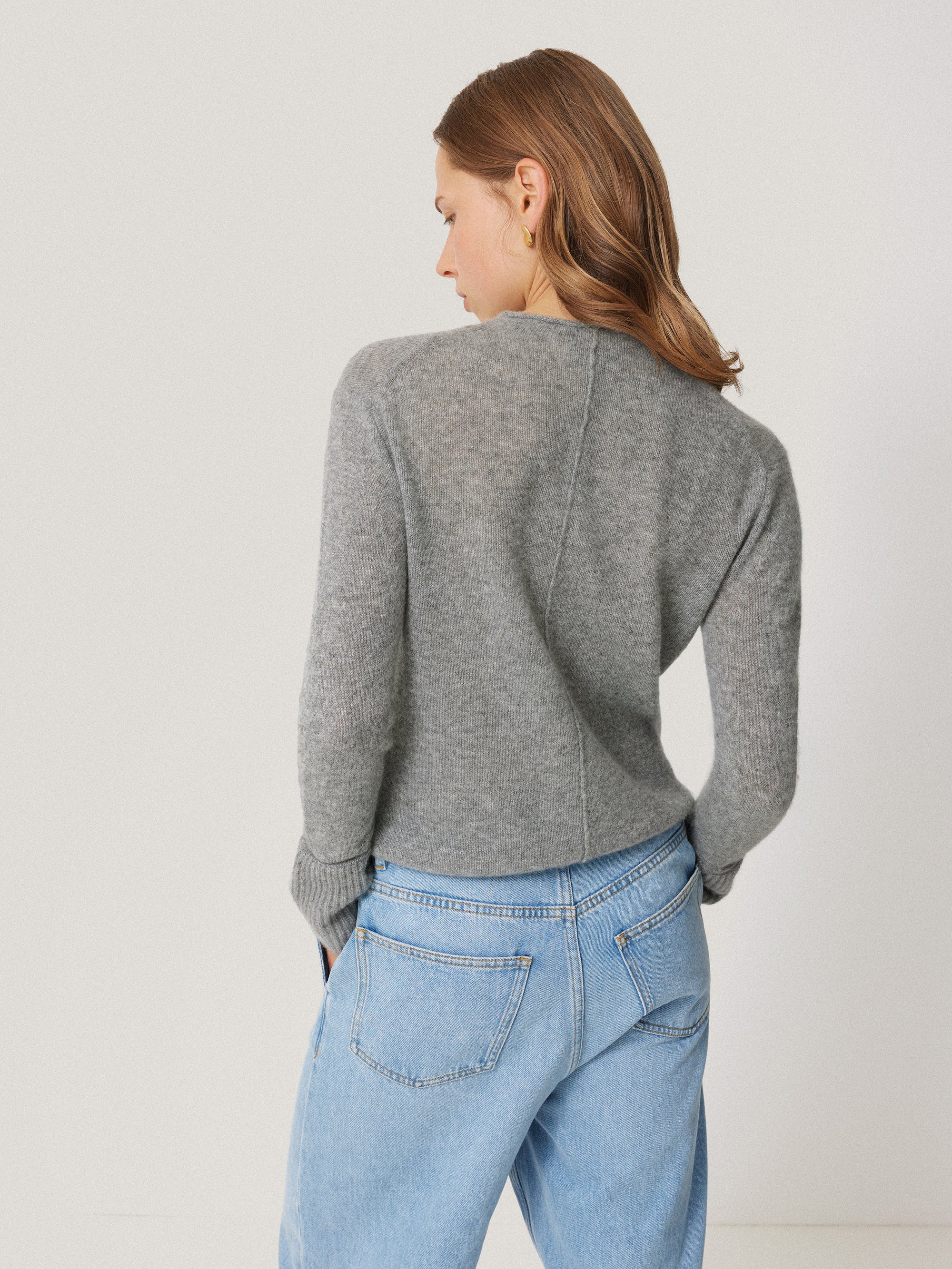 Cloud Cashmere Eldon Jumper | Grey – Jigsaw