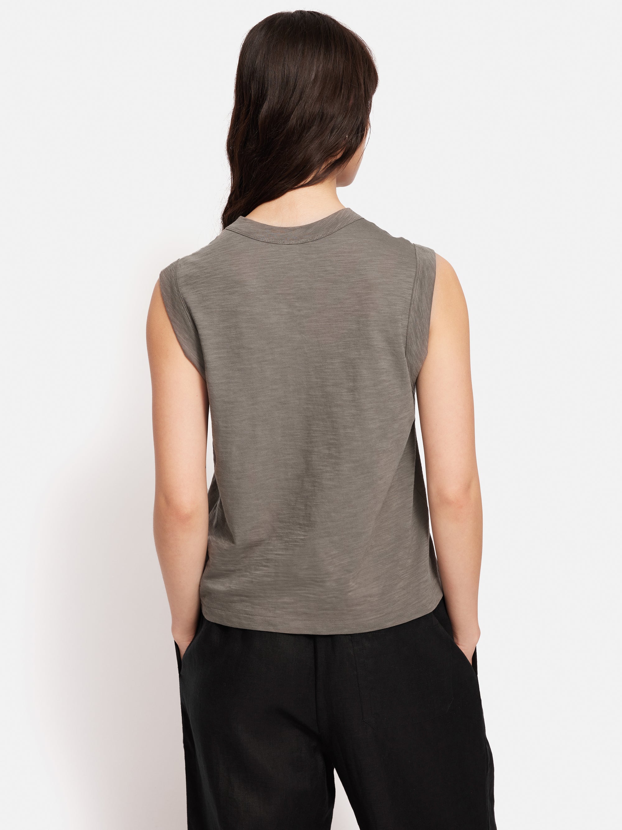 Cotton Slub Tank Top | Brown – Jigsaw