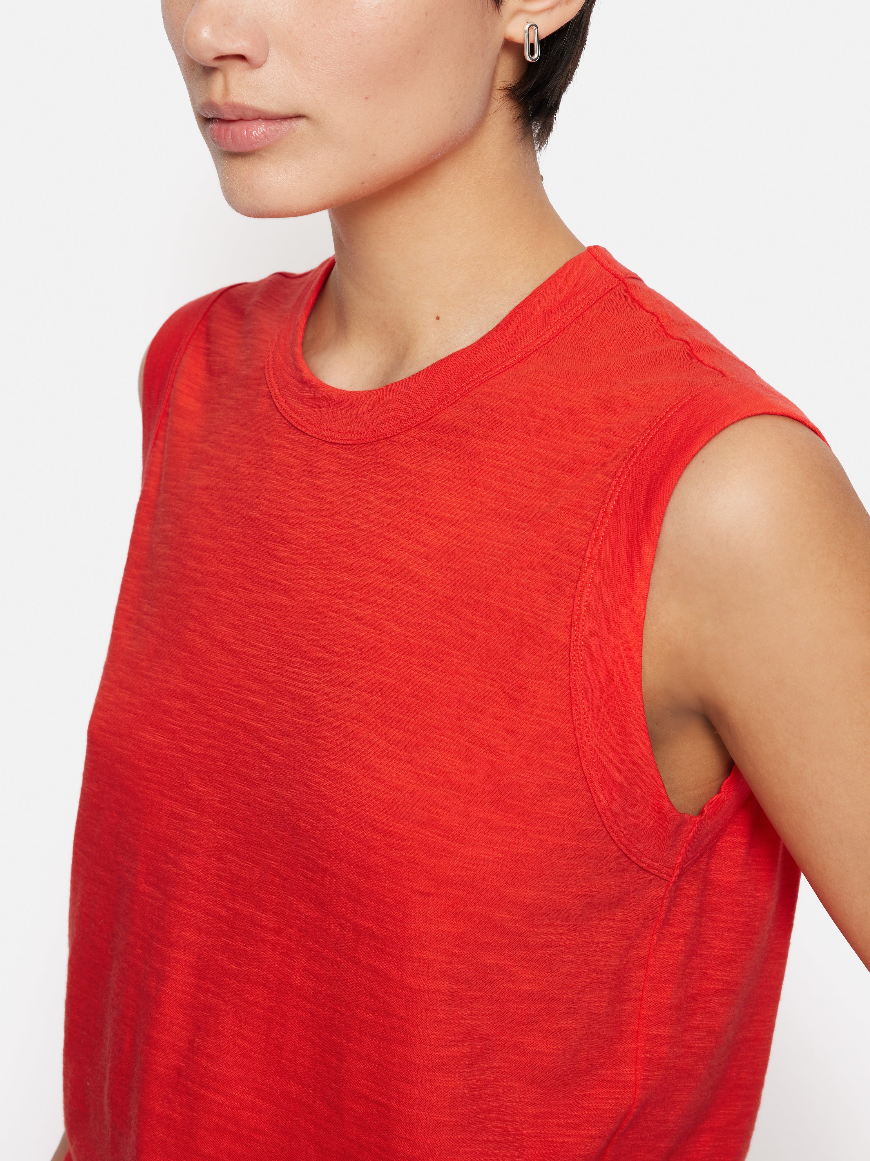 Cotton Slub Tank Top | Red – Jigsaw