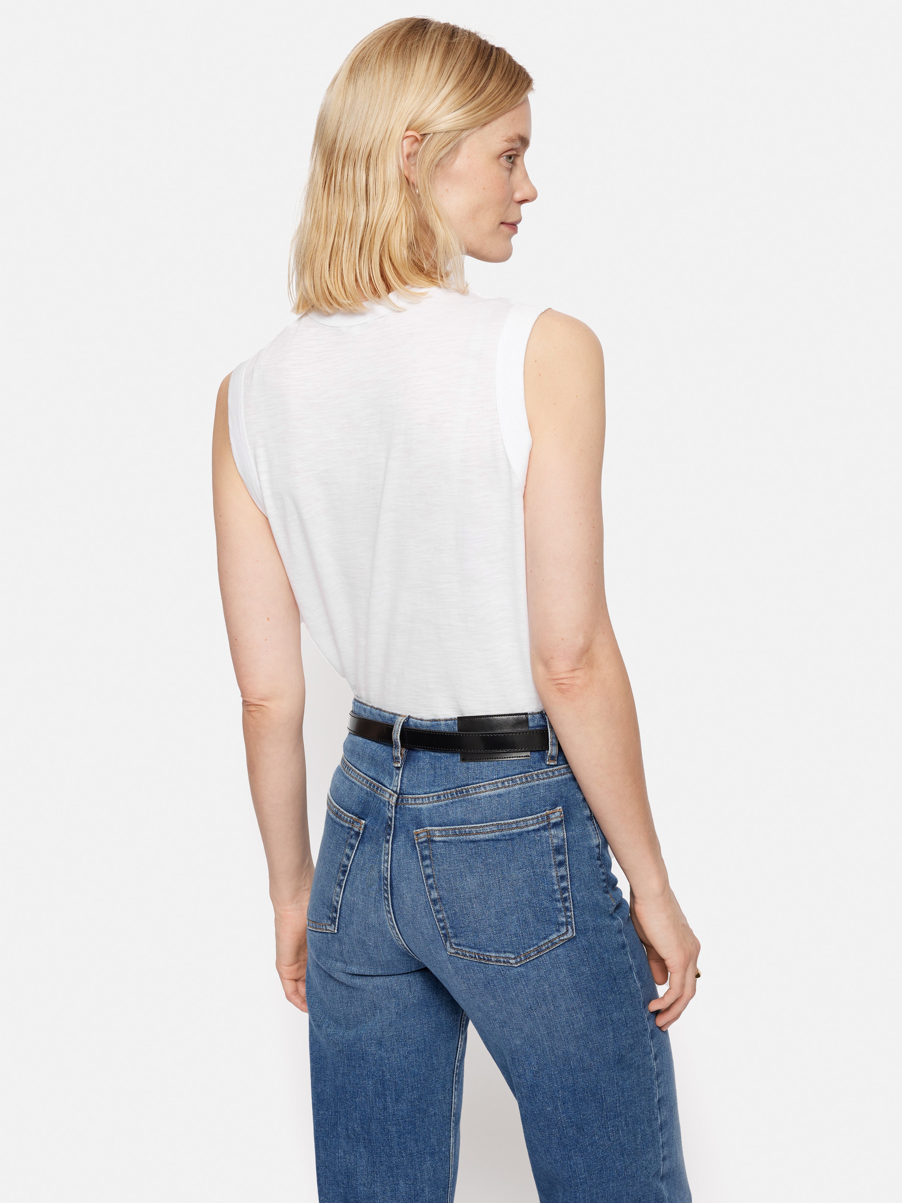 Cotton Slub Tank Top | White – Jigsaw