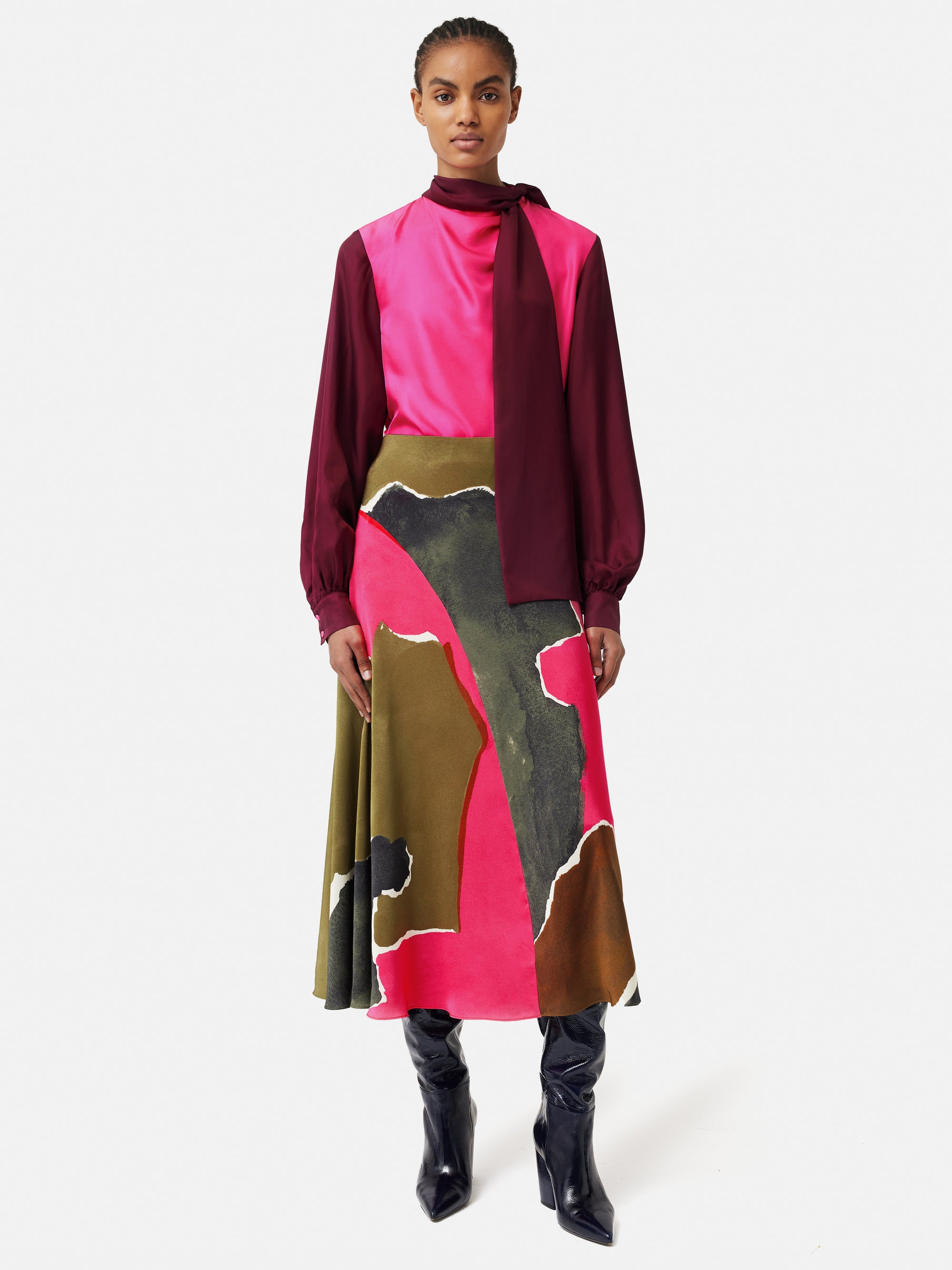 ROKSANDA Colour Block Silk Top | Multi – Jigsaw