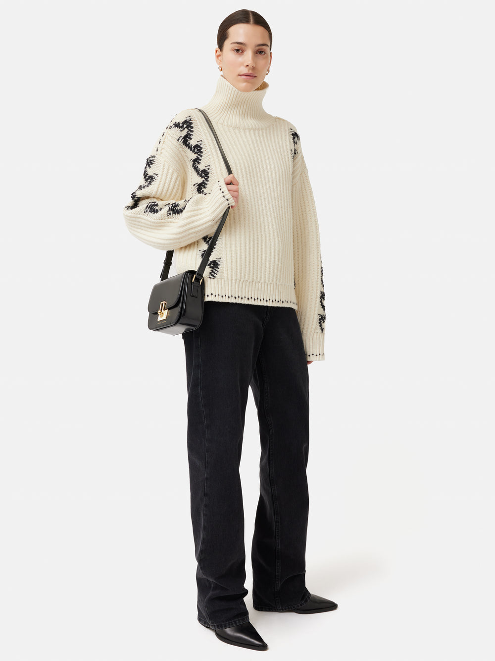 Chevron Ski Jumper | Cream – Jigsaw