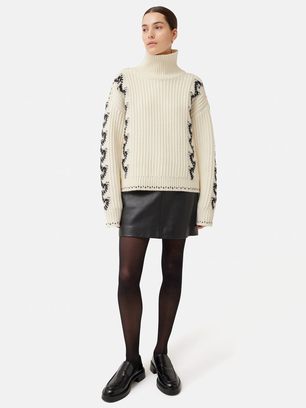 Chevron Ski Jumper | Cream – Jigsaw