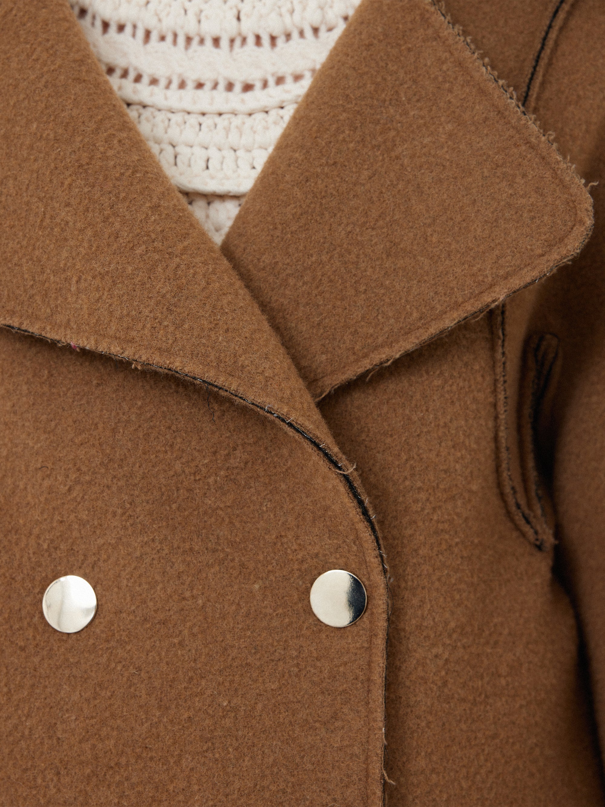 Italian Wool Raw Edge Coat | Camel – Jigsaw