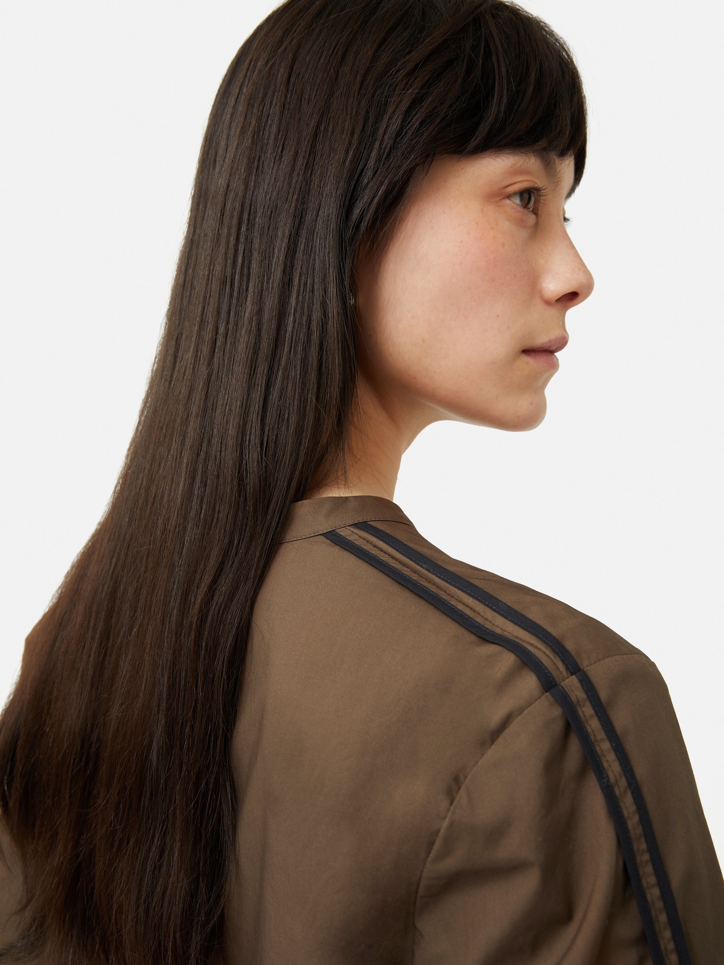 Contrast Tape Detail Top | Brown – Jigsaw