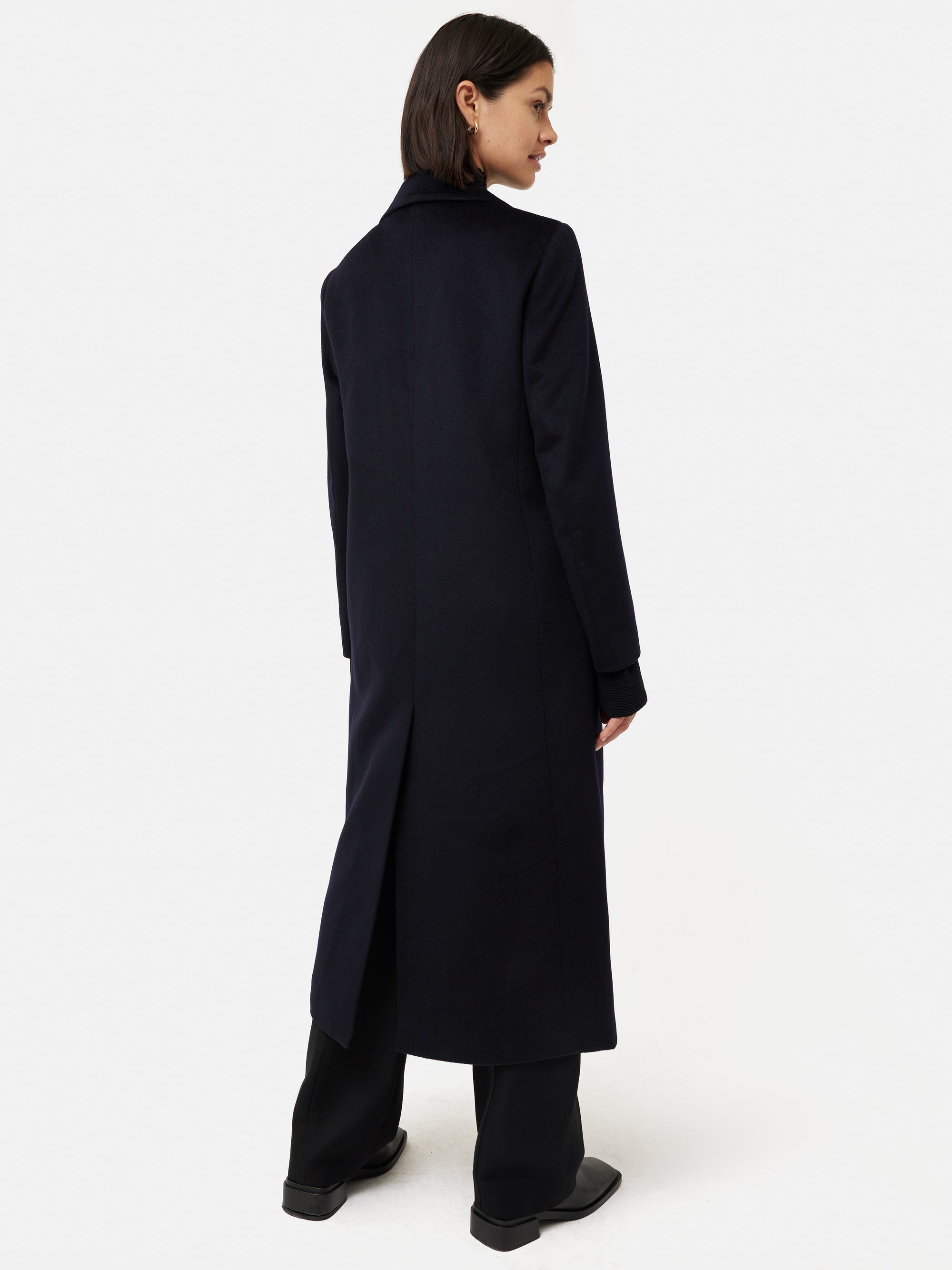Wool Maxi City Coat | Navy – Jigsaw