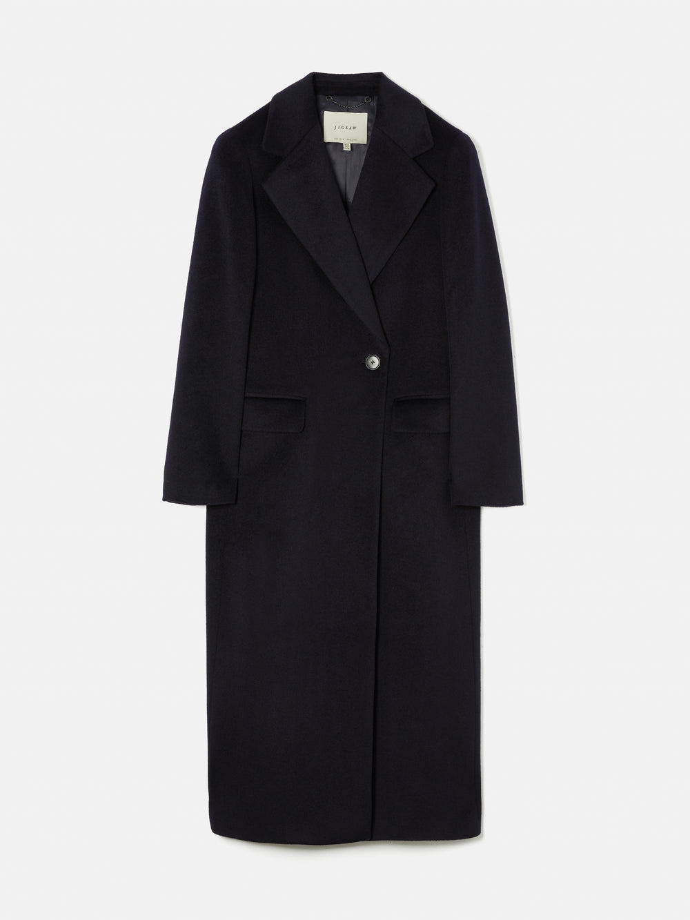 Wool Maxi City Coat | Navy – Jigsaw
