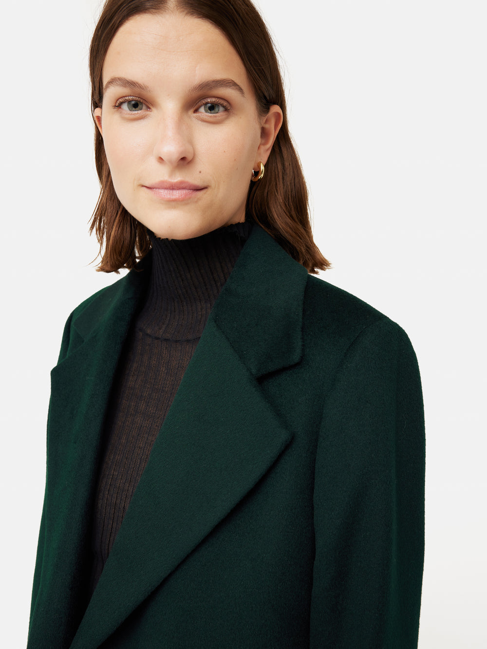 Wool Maxi City Coat | Green – Jigsaw