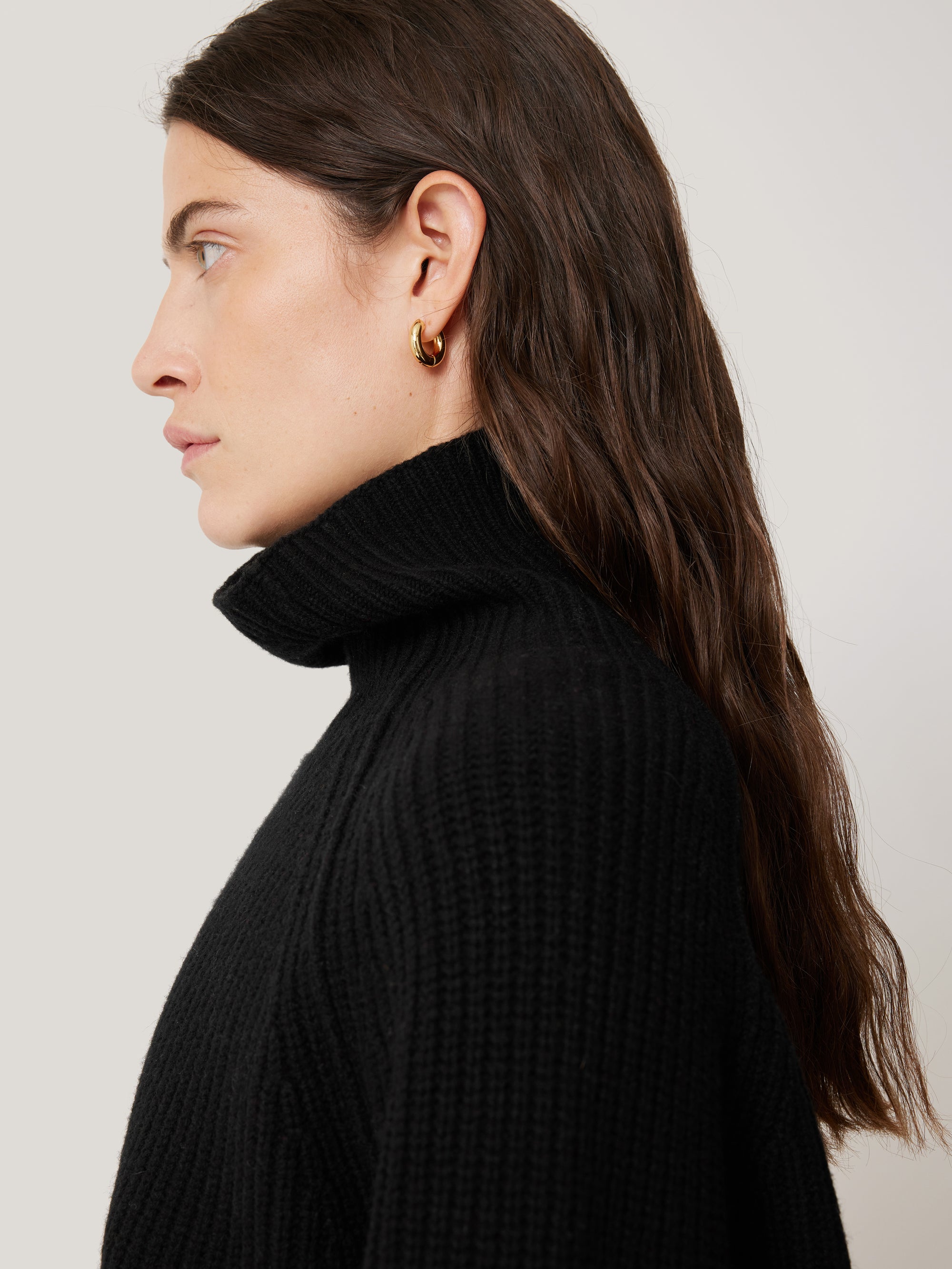 Merino Fishermans Rib Jumper | Black – Jigsaw