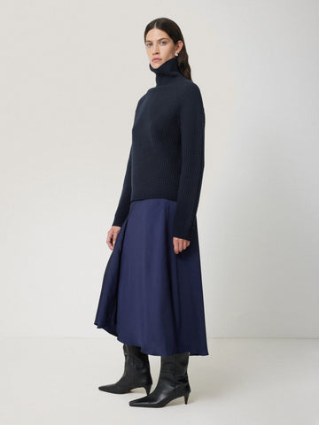 Merino Fishermans Rib Jumper | Navy – Jigsaw