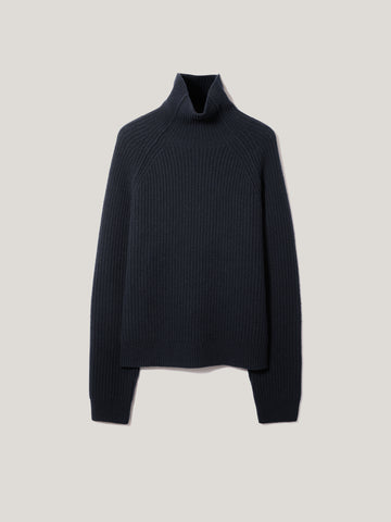 Merino Fishermans Rib Jumper | Navy – Jigsaw