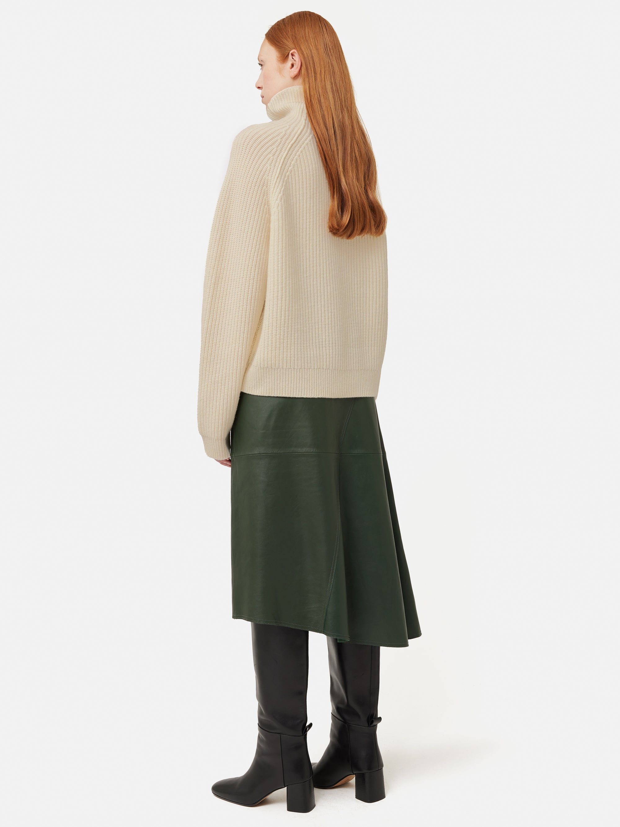 Merino Fishermans Rib Jumper | Cream – Jigsaw