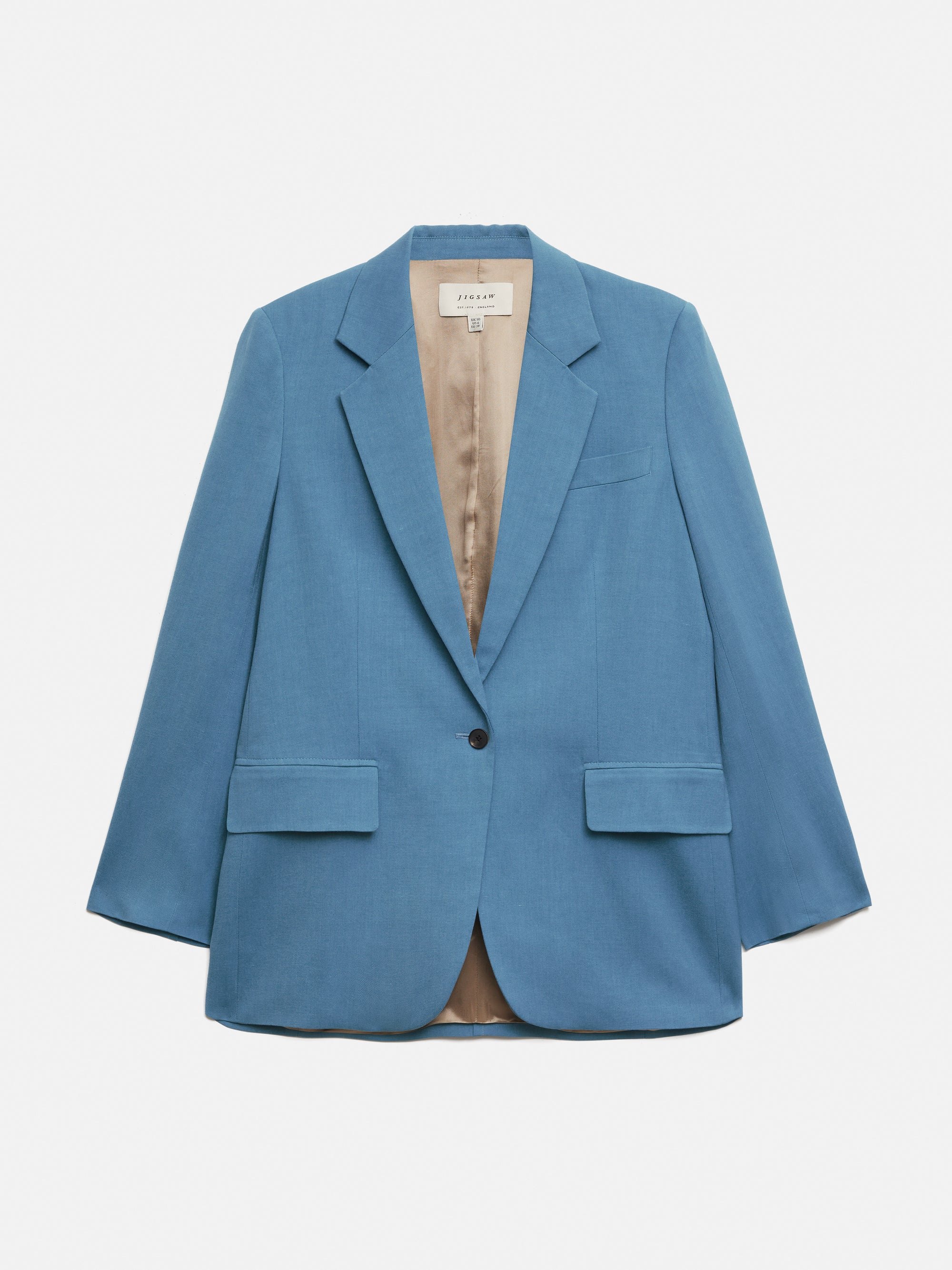 Italian Linen Gibson Blazer | Blue – Jigsaw