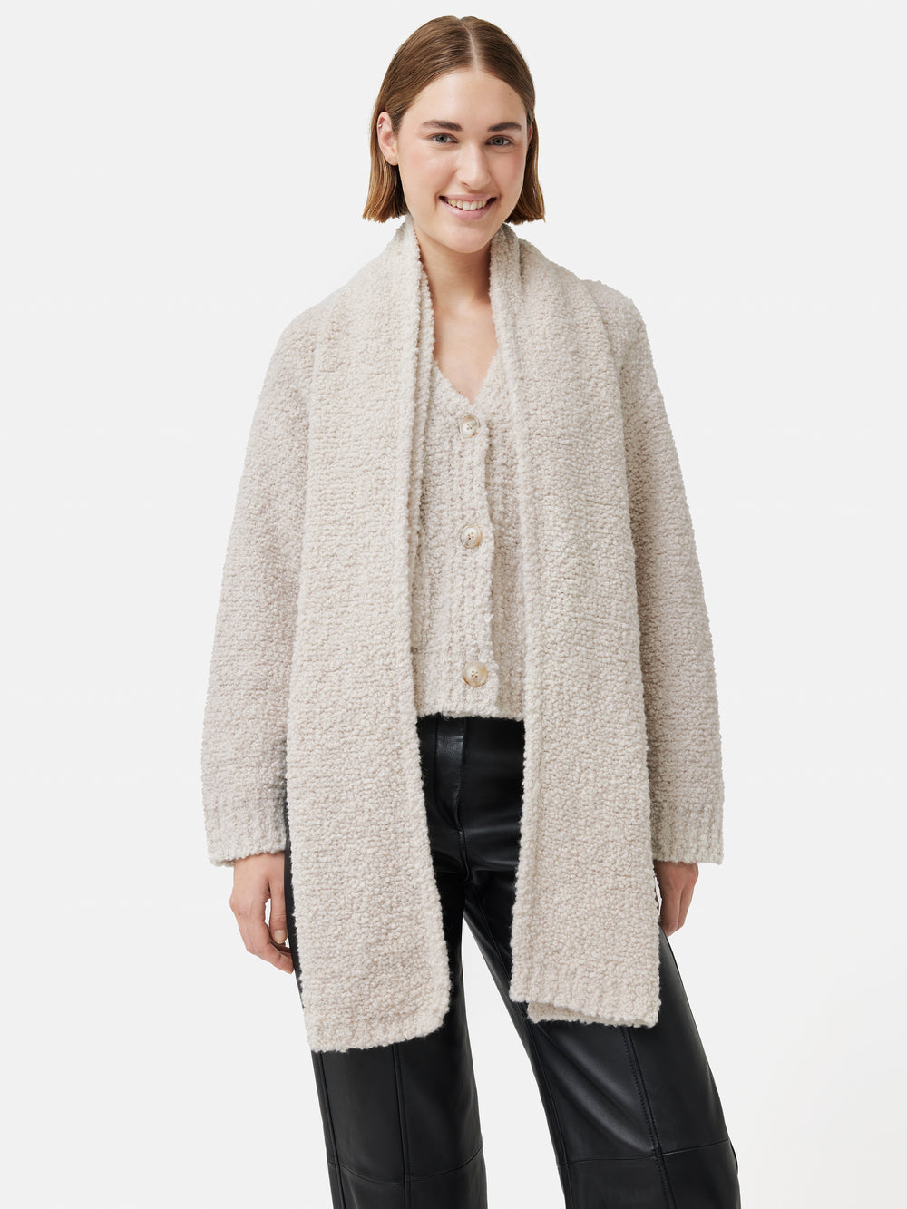 Boucle Scarf | Cream – Jigsaw