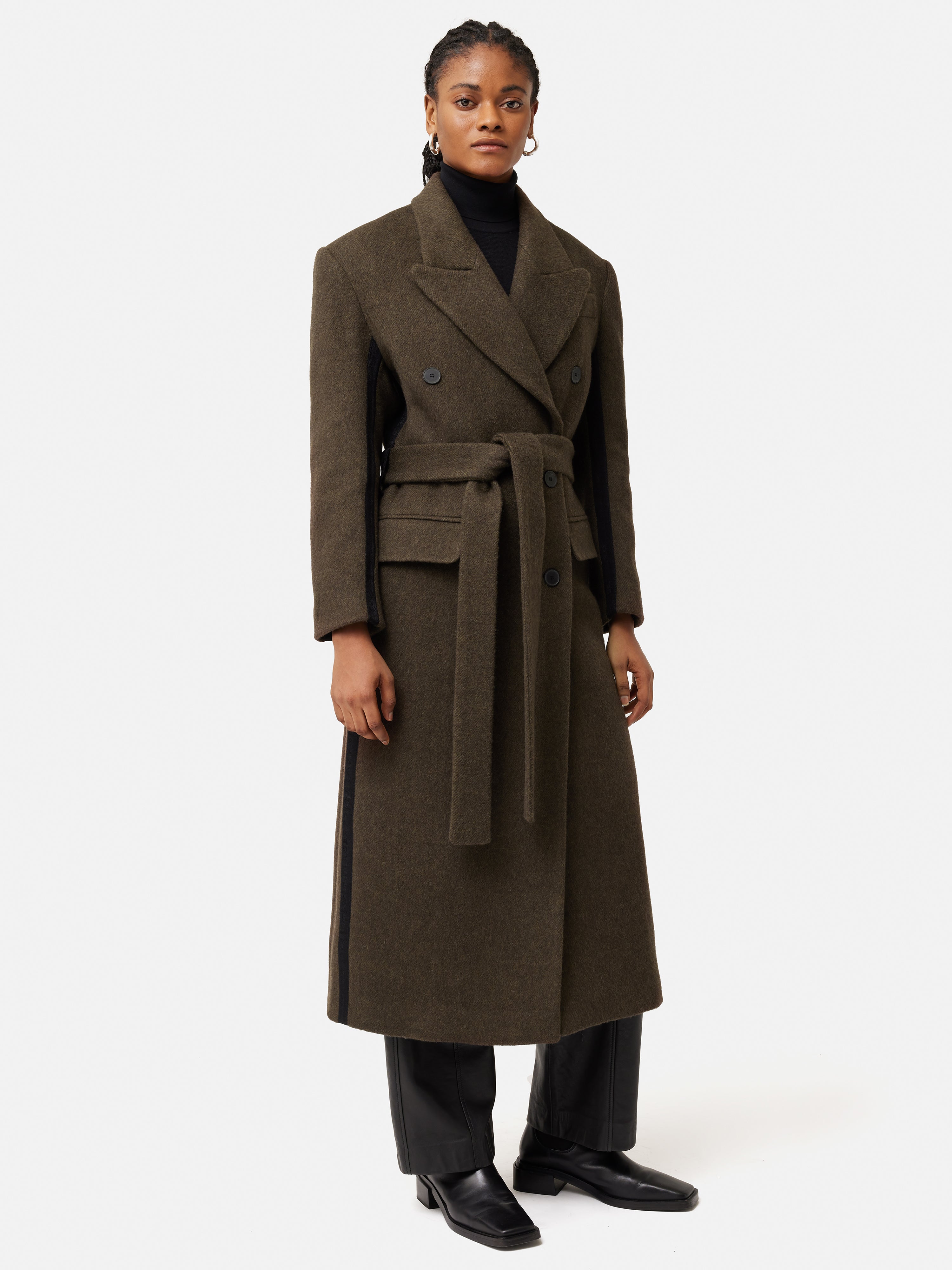 Italian Wool Maxi Coat | Brown – Jigsaw