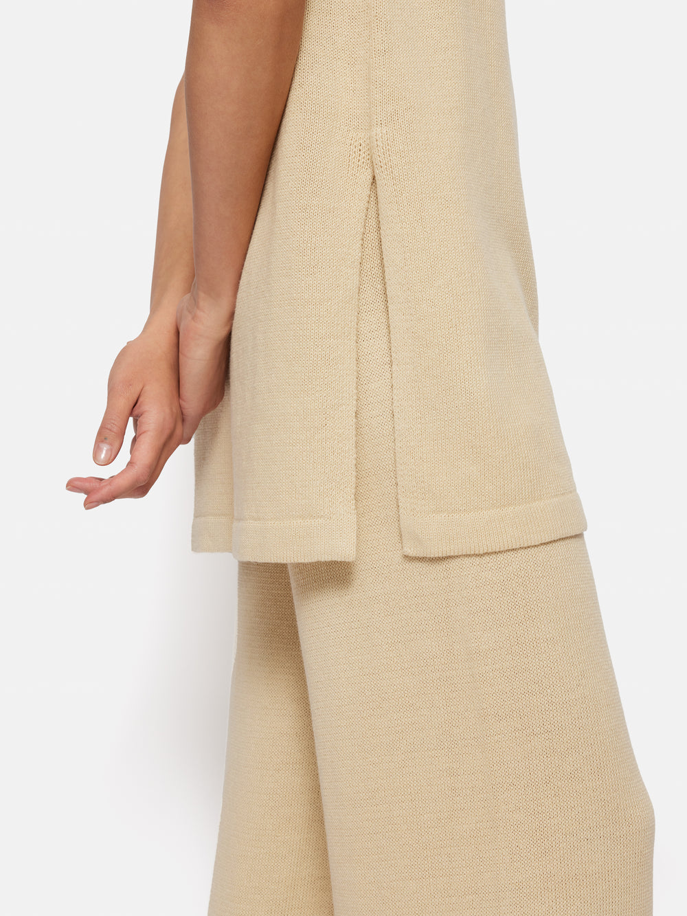 Linen Cotton Knitted Tunic | Cream – Jigsaw