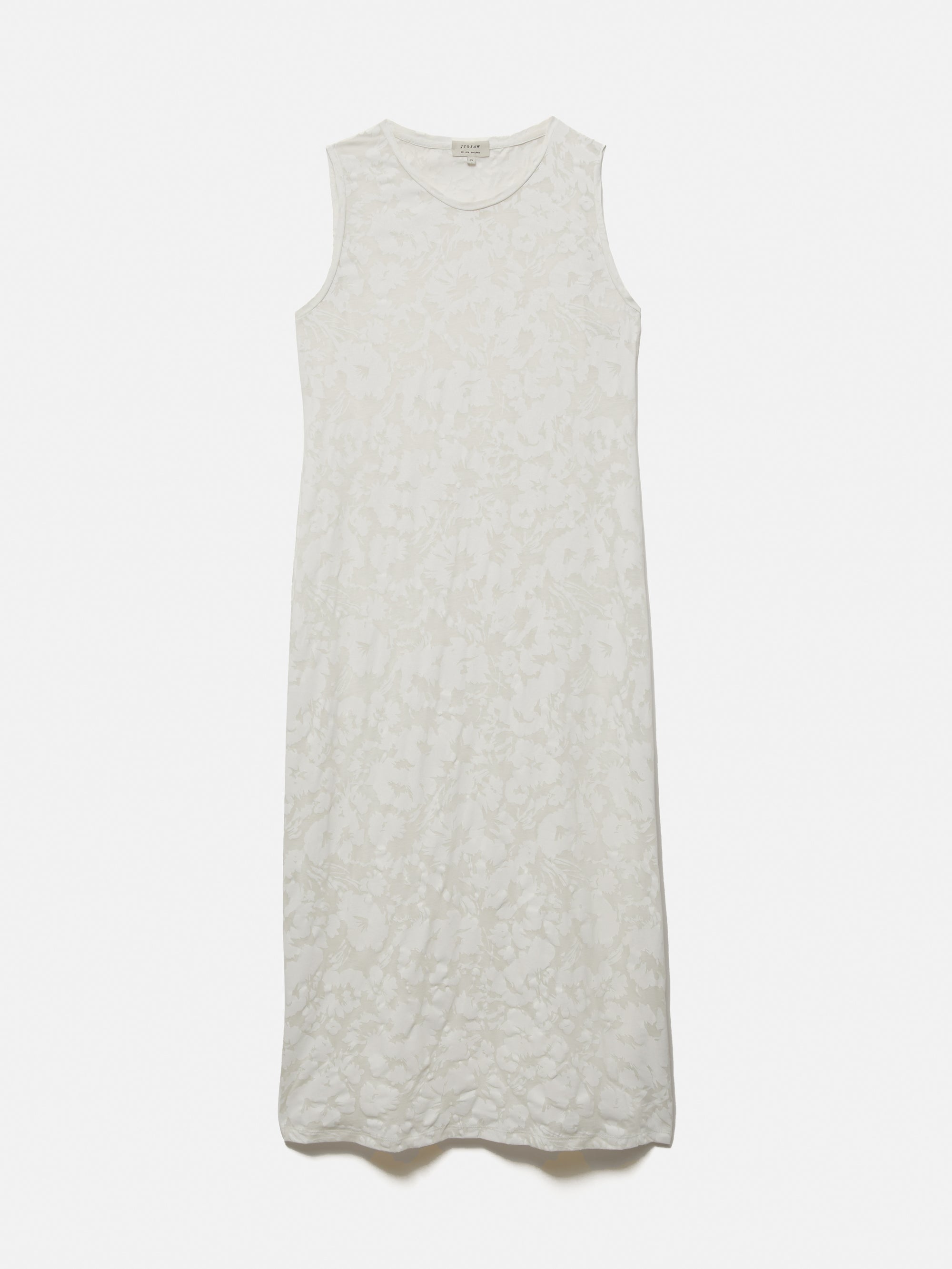 Printed Sheer Jersey Dress | White – Jigsaw