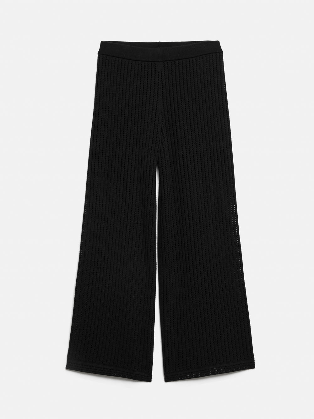 Linear Pointelle Trouser | Black – Jigsaw
