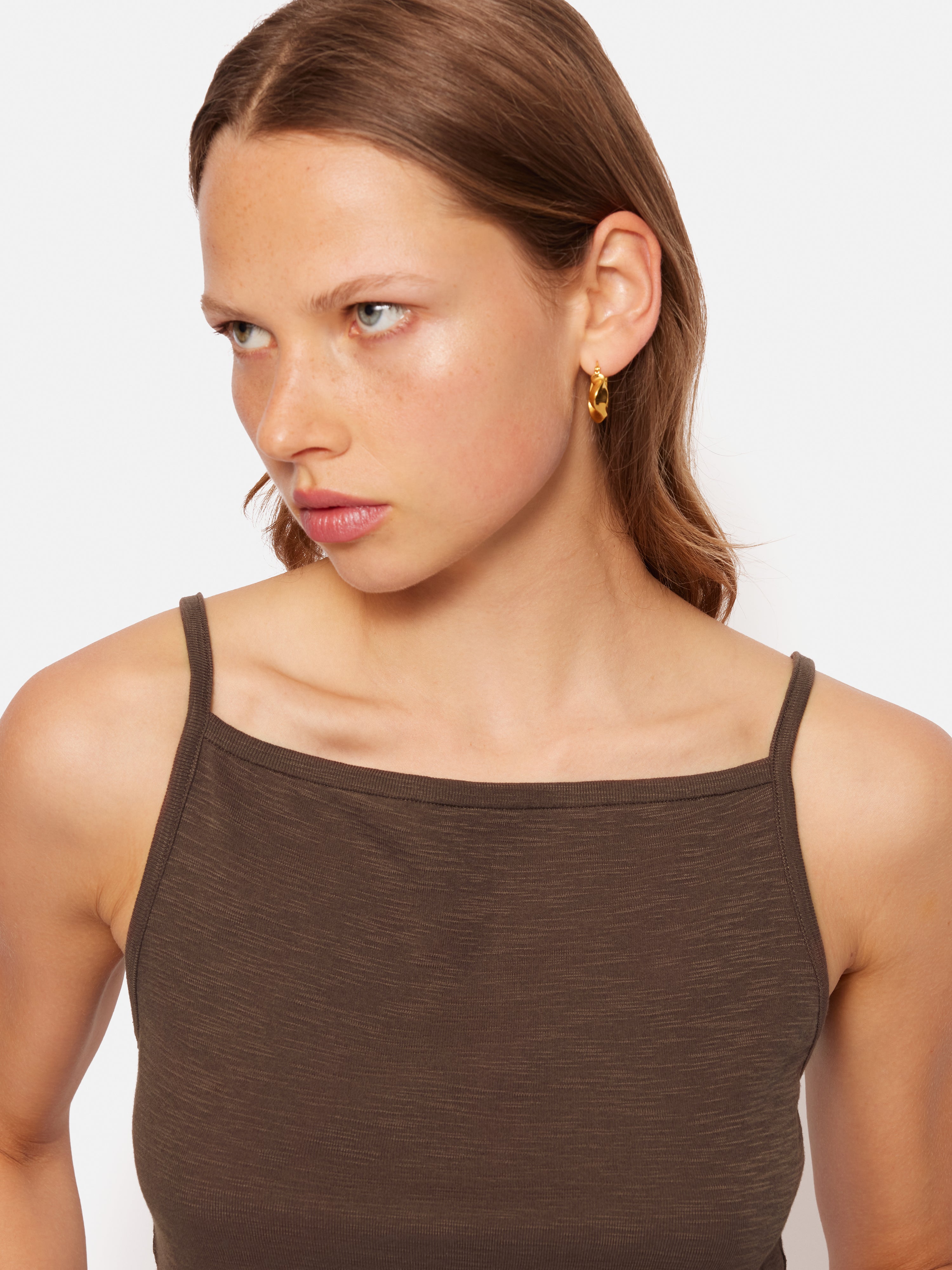 Cotton Luxe Tank | Brown – Jigsaw