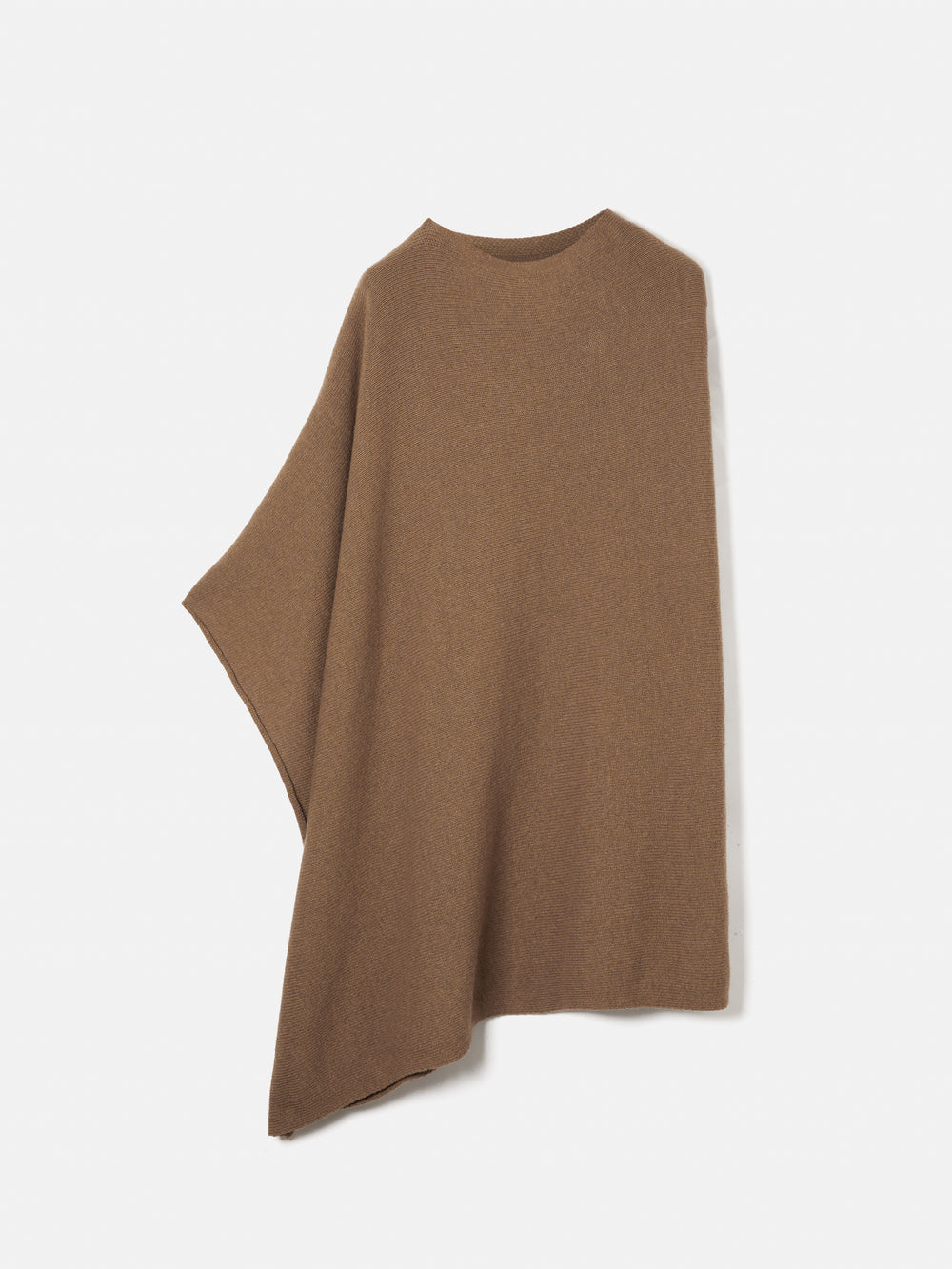 Wool Cashmere Blend Drape Poncho | Camel – Jigsaw