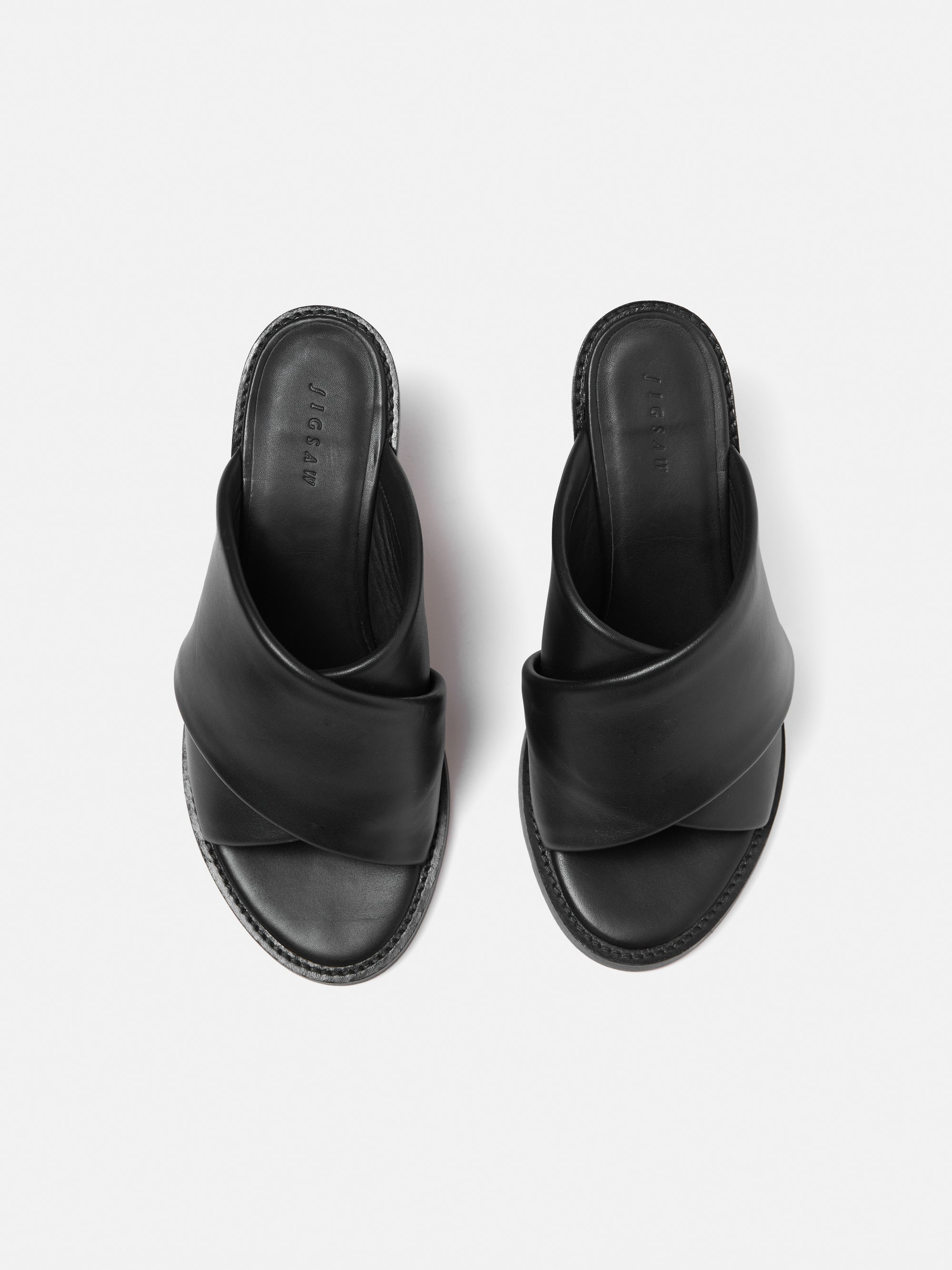 Duvile Padded Heel Sandal | Black – Jigsaw