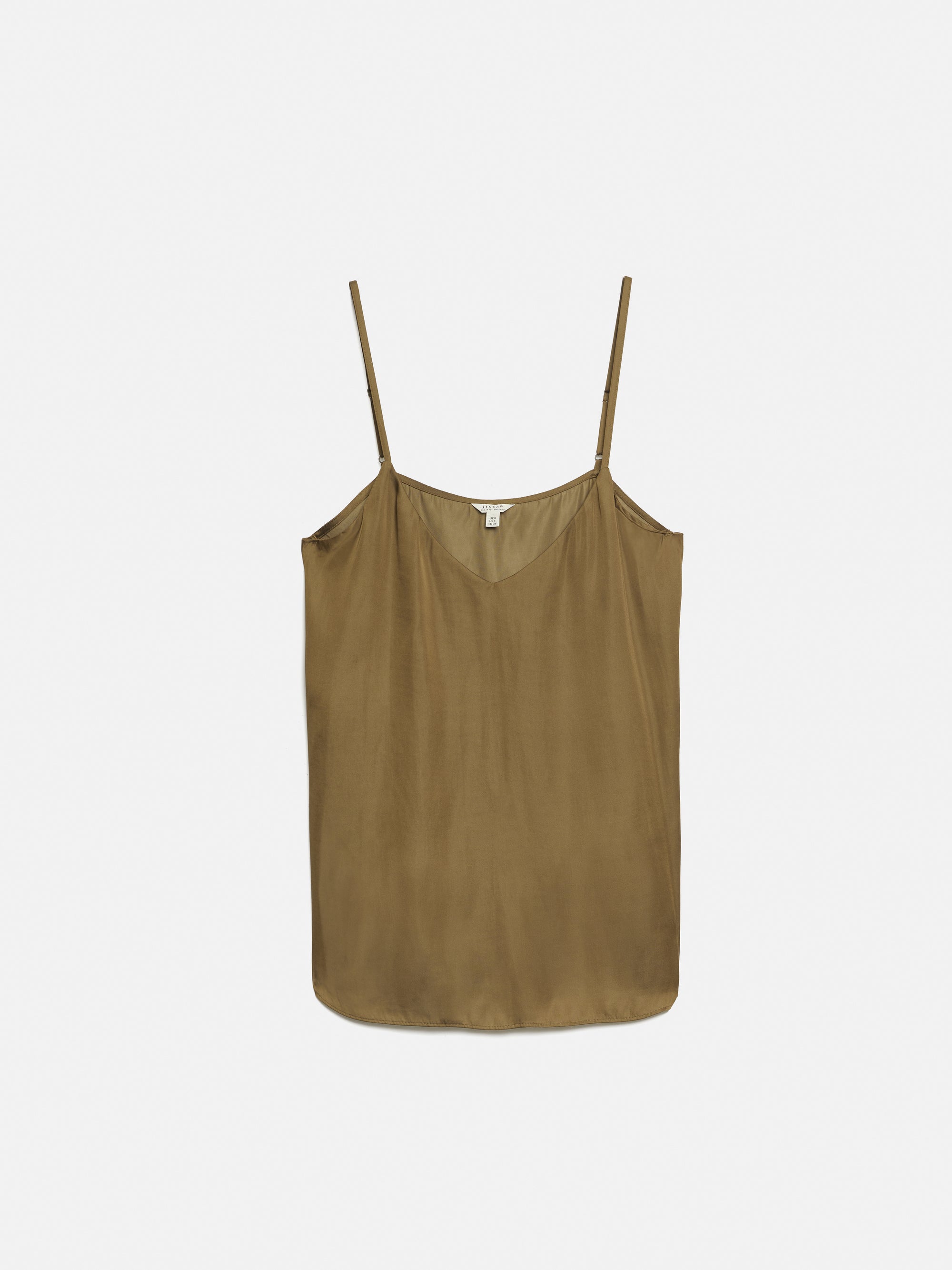 Recycled Satin Cami | Khaki – Jigsaw