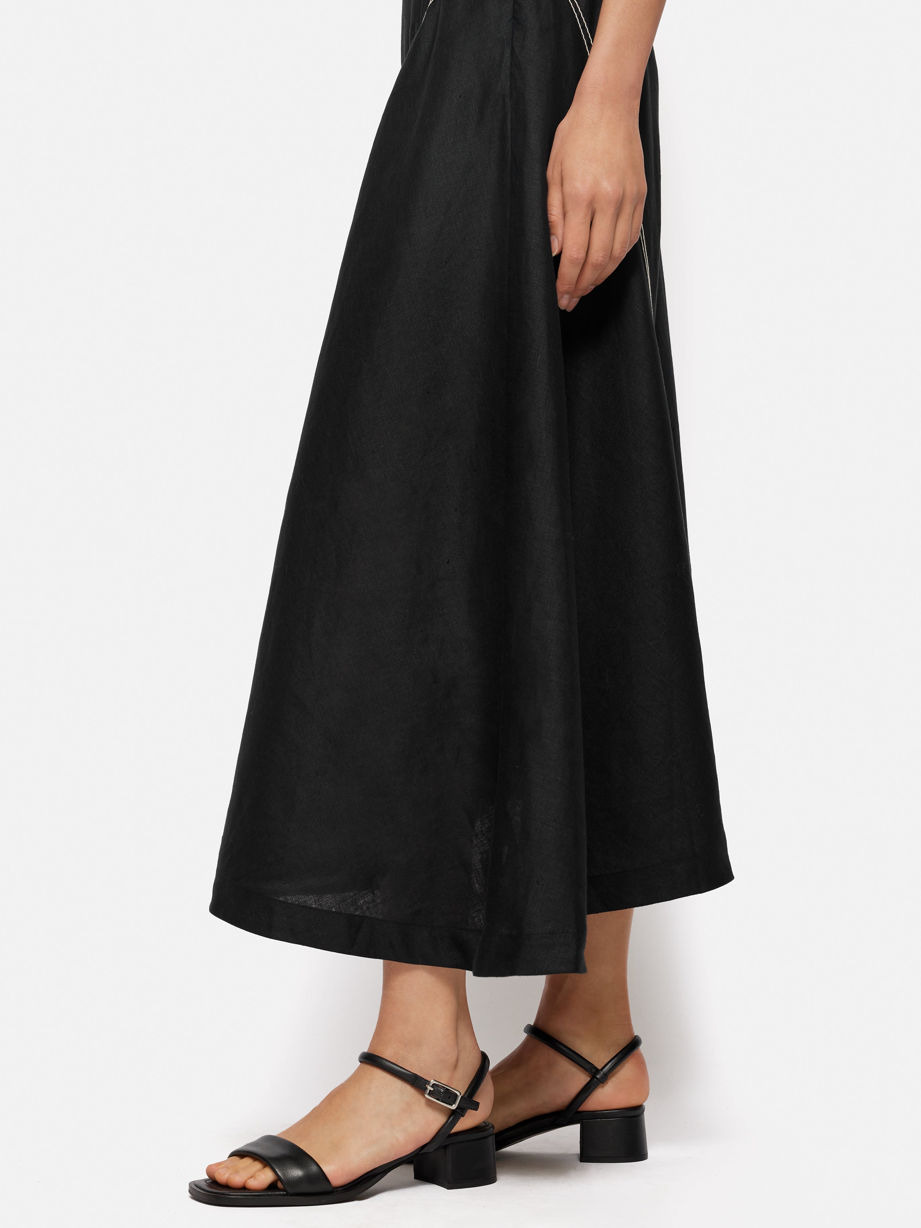 Adel Leather Heeled Sandal | Black – Jigsaw