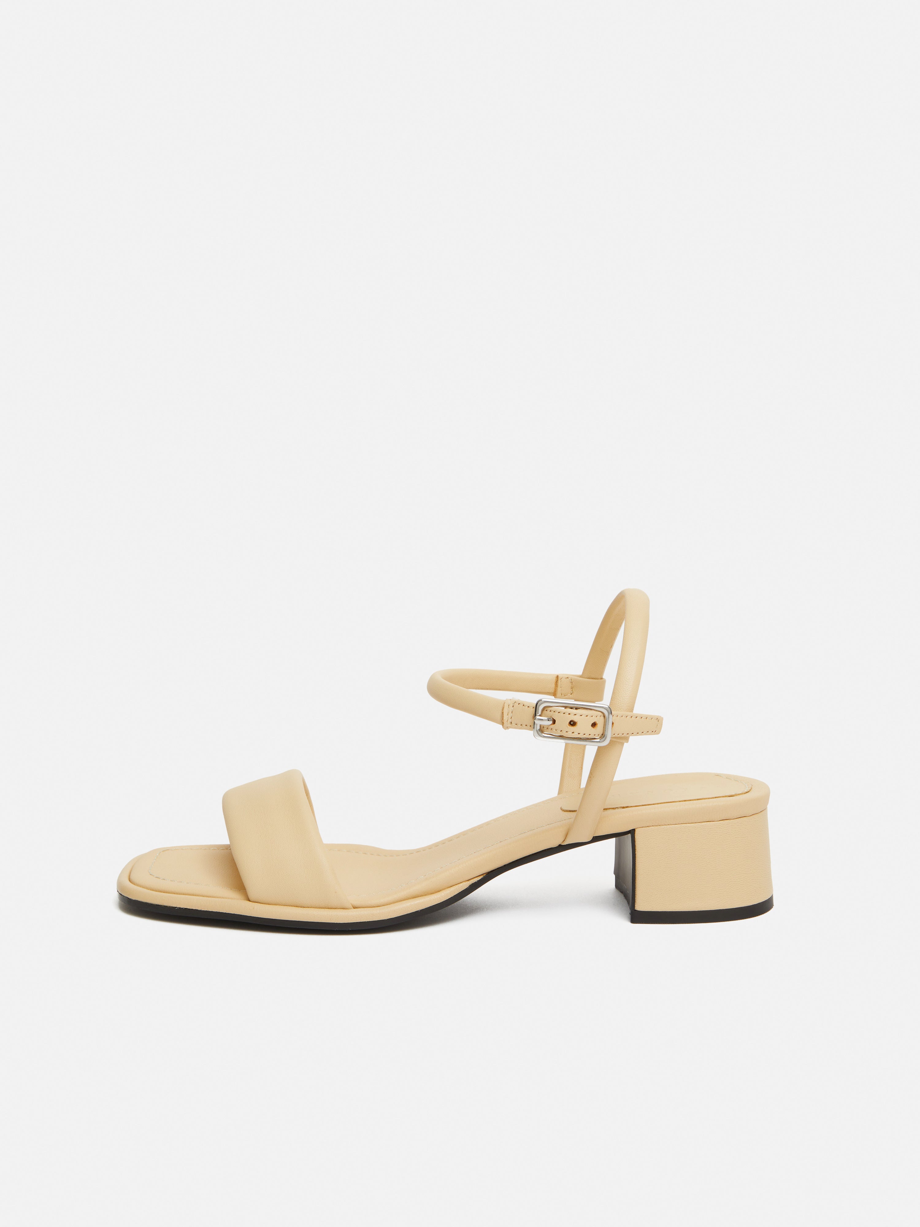 Adel Leather Heeled Sandal | Cream – Jigsaw