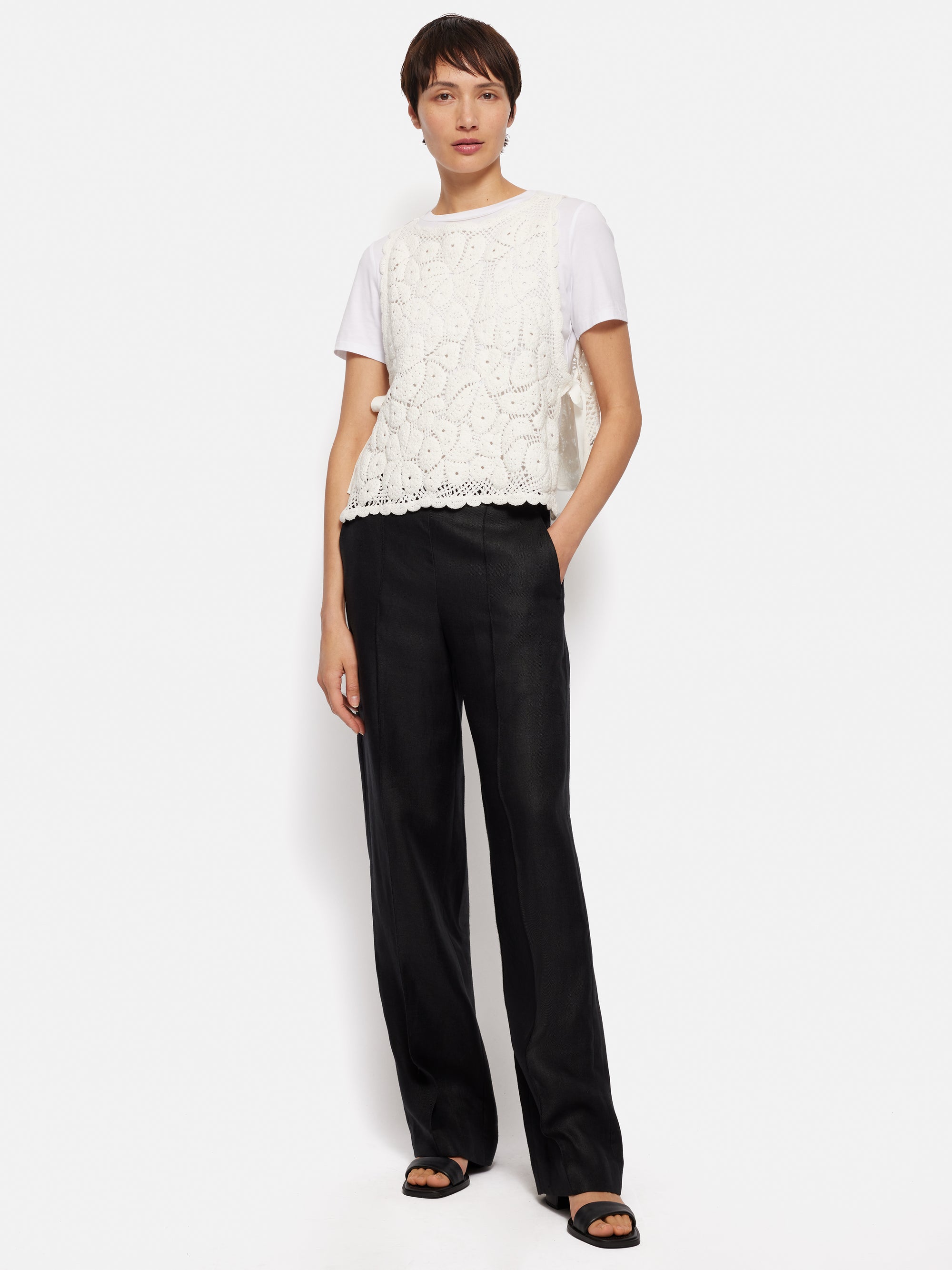 Crochet Embroidered Tank | Ivory – Jigsaw