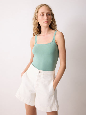 Square Neck Layering Tank | Green – Jigsaw