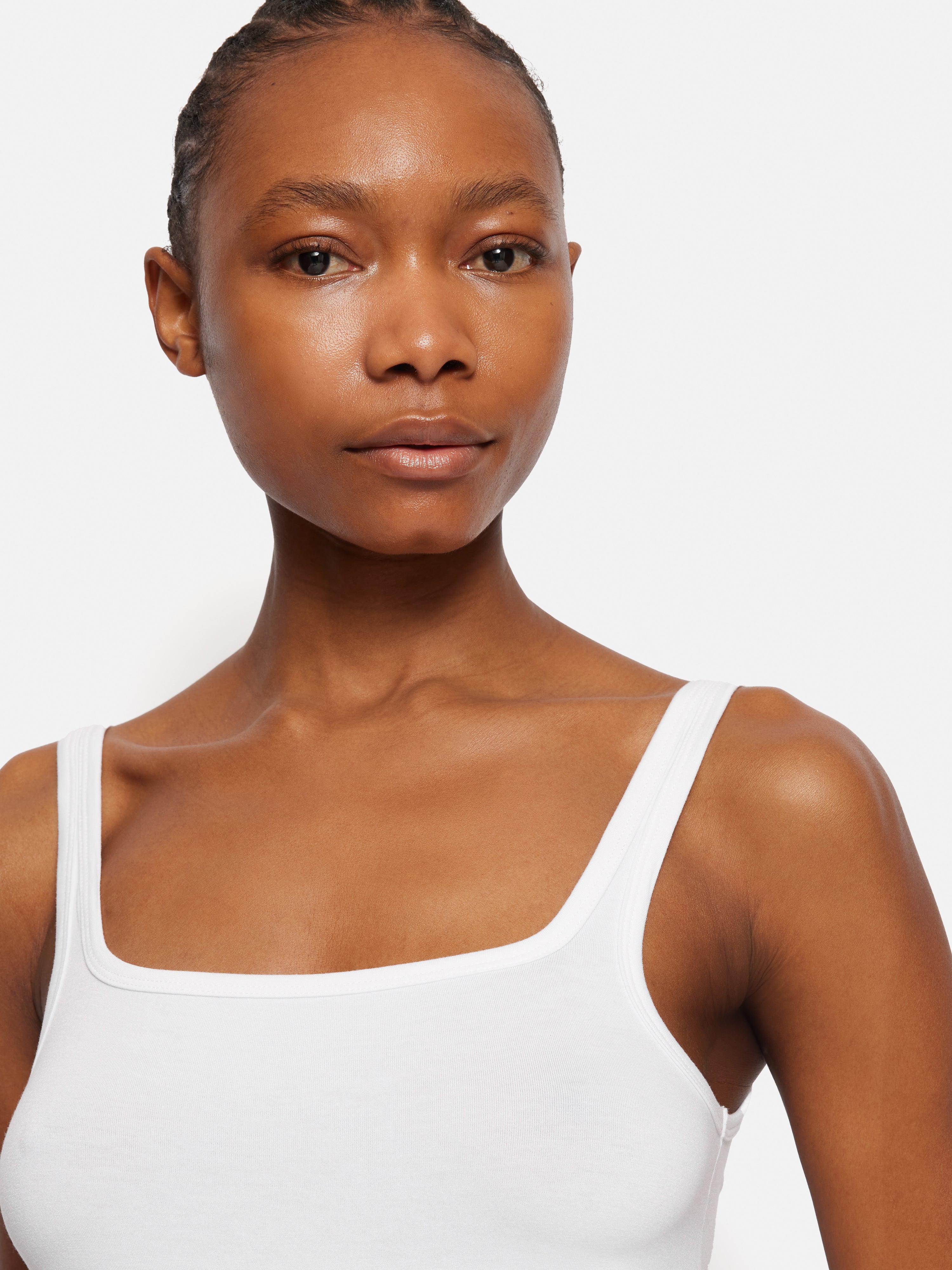 Square Neck Layering Tank | White – Jigsaw