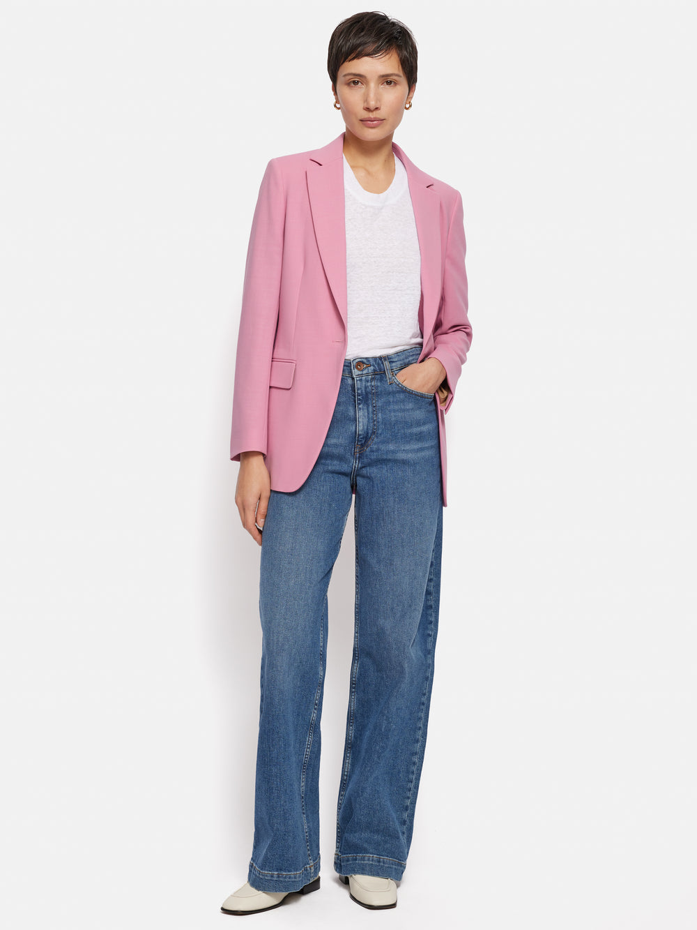 Fluid Twill Knox Jacket | Pink – Jigsaw