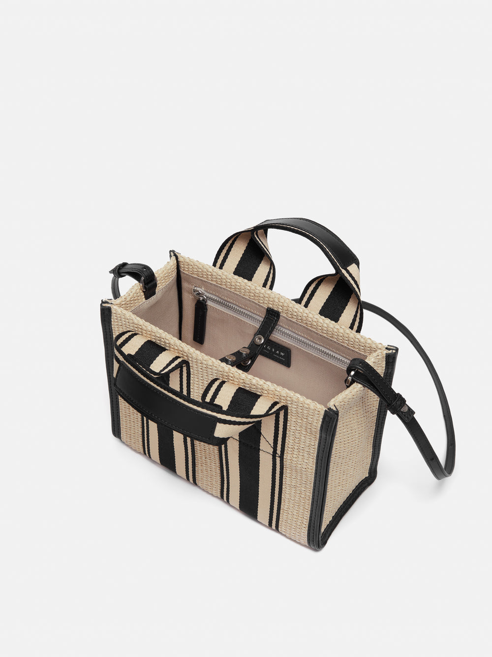 Mini Athena Stripe Woven Tote | Natural – Jigsaw