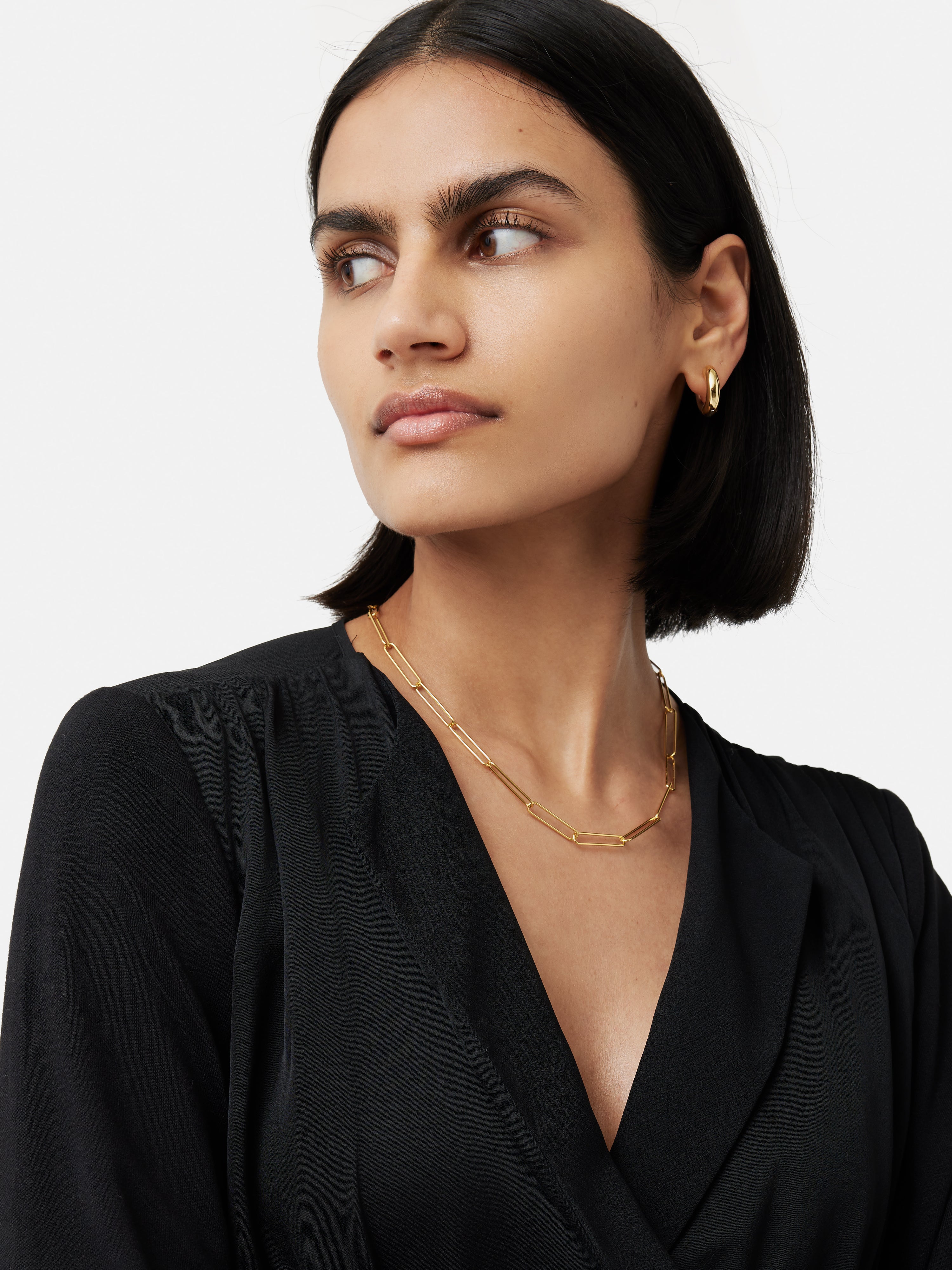 Paper Clip Chain Necklace | Gold – Jigsaw