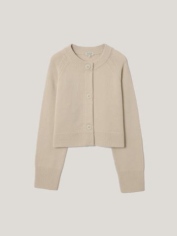 Wool Cropped Raglan Cardigan | Cream – Jigsaw