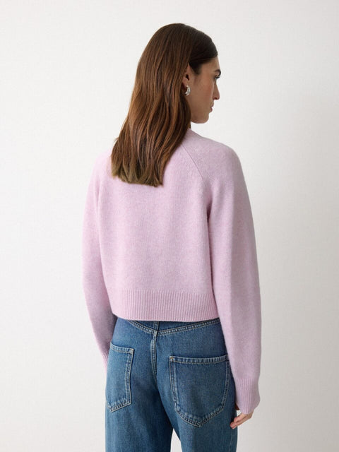 Wool Cropped Cardigan | Lilac – Jigsaw