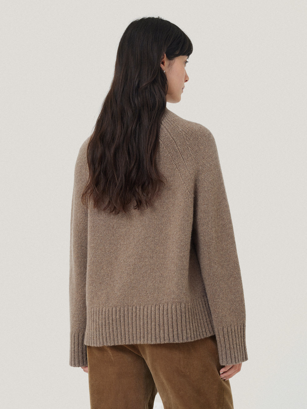 Wool Blend Snowdon Jumper | Taupe – Jigsaw