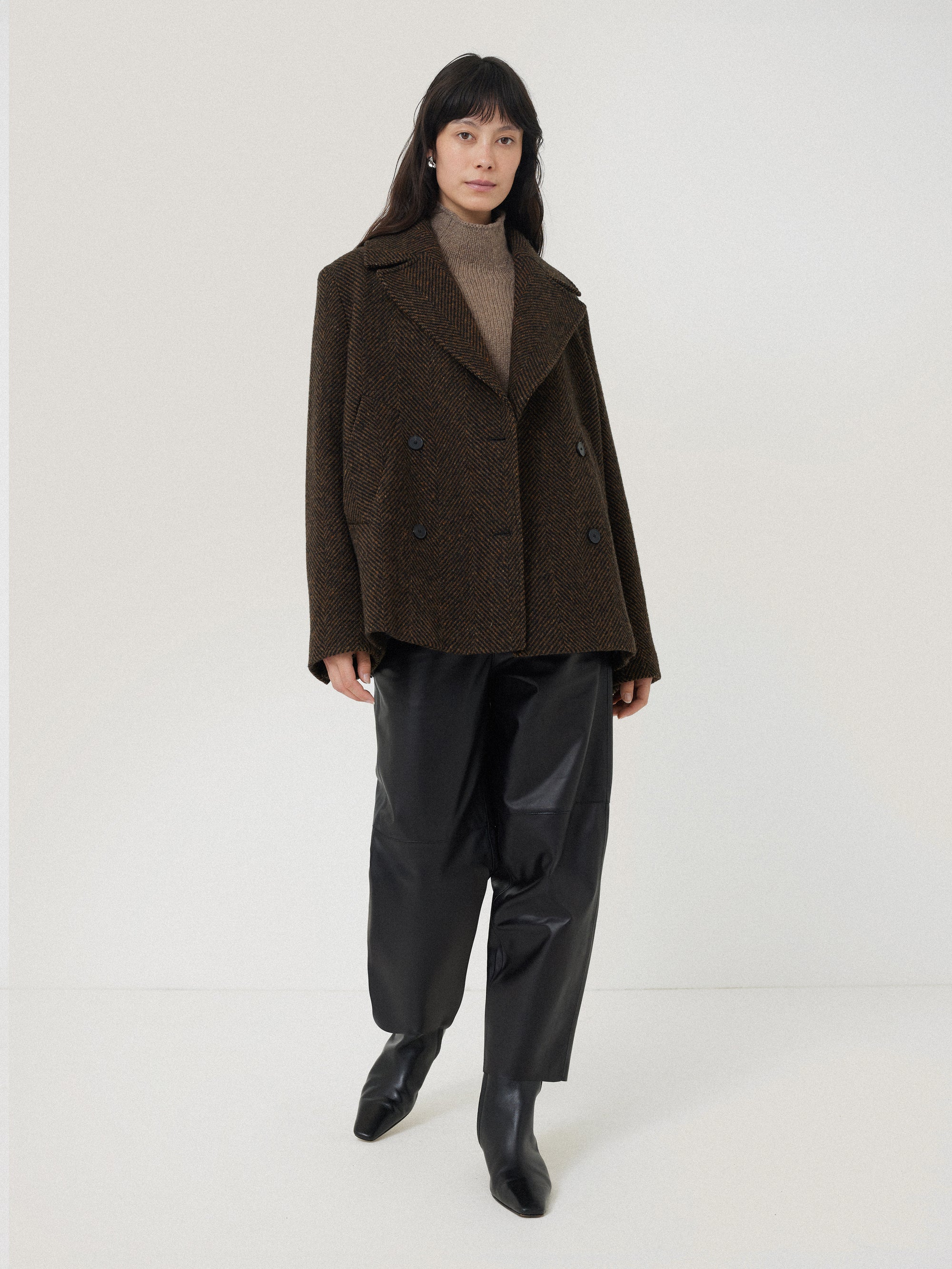 Wool Blend Snowdon Jumper | Taupe – Jigsaw