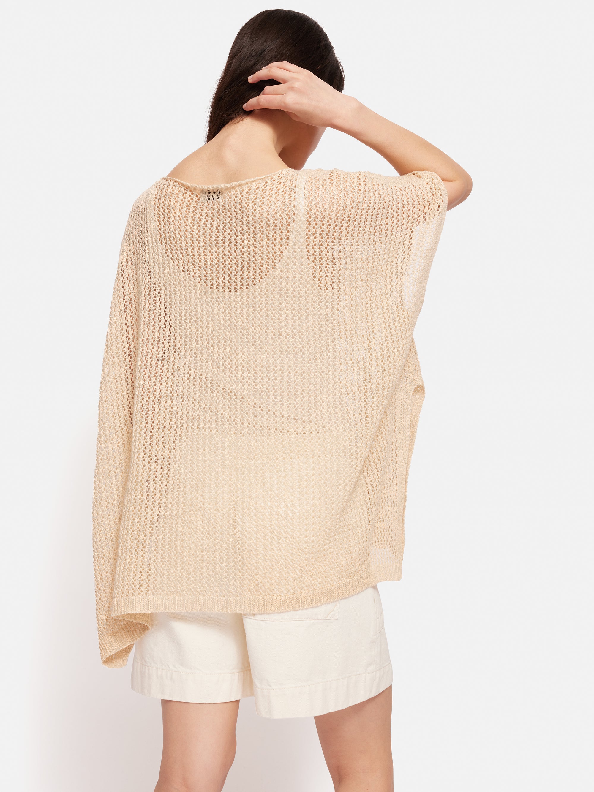 Linen Poncho | Cream – Jigsaw