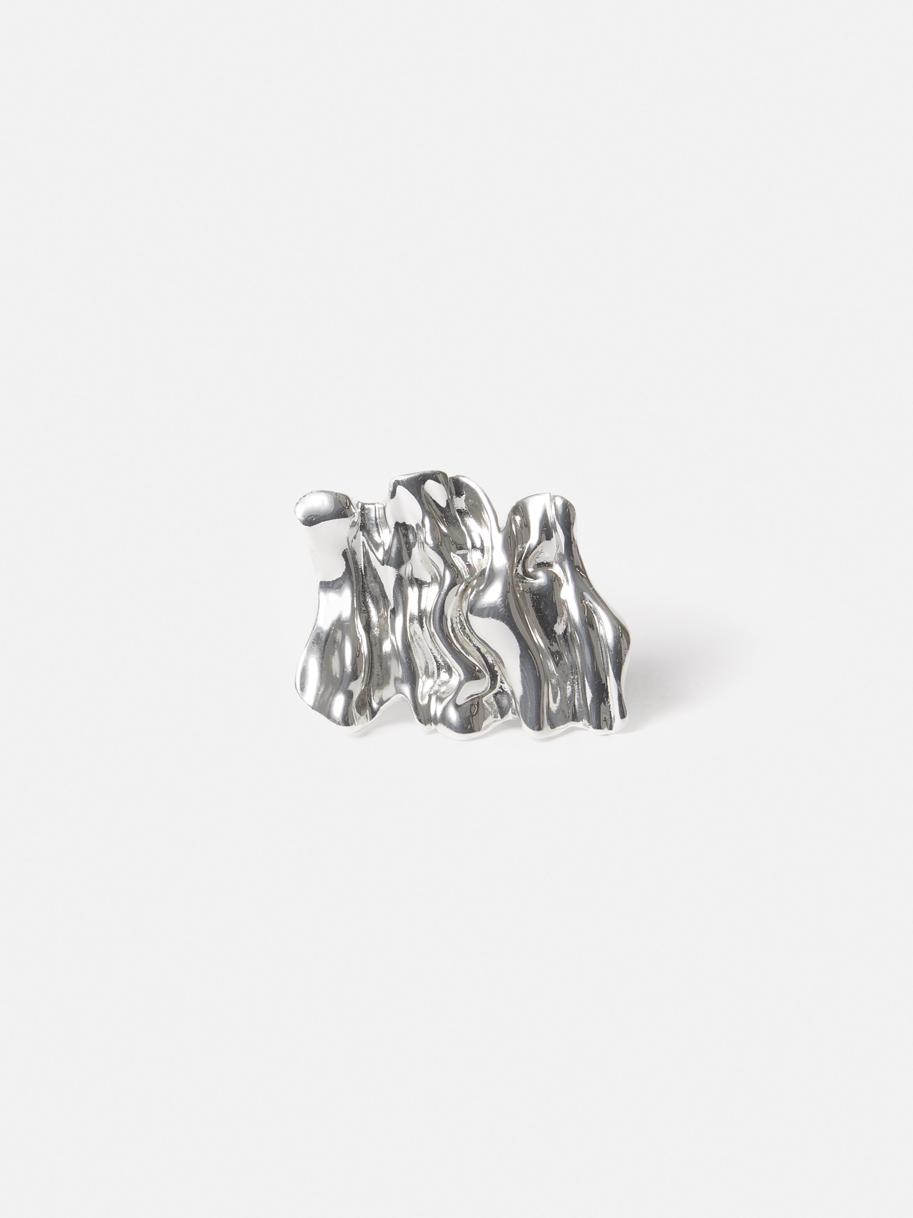 Crumpled Textured Ring | Silver – Jigsaw