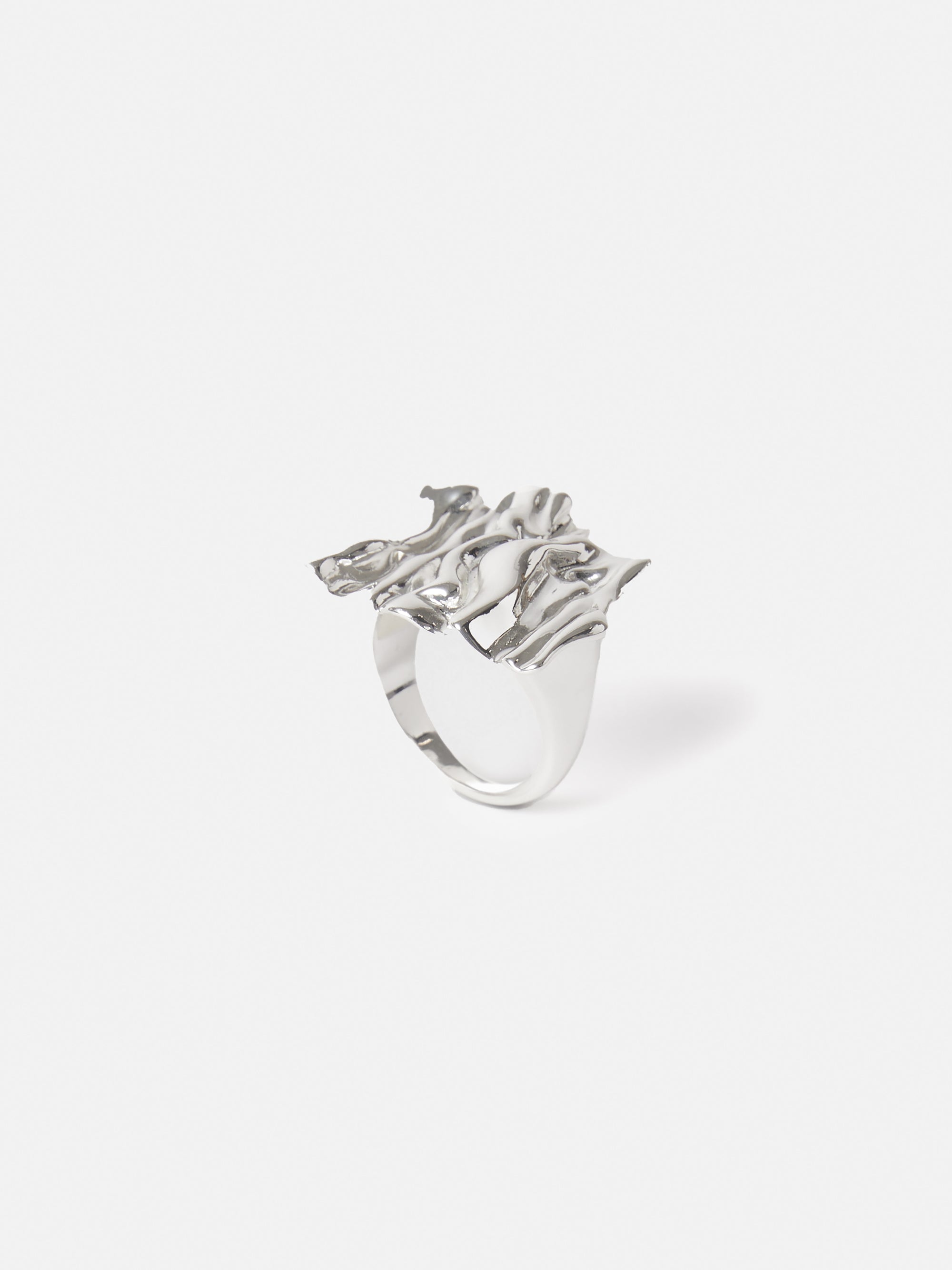 Crumpled Textured Ring | Silver – Jigsaw