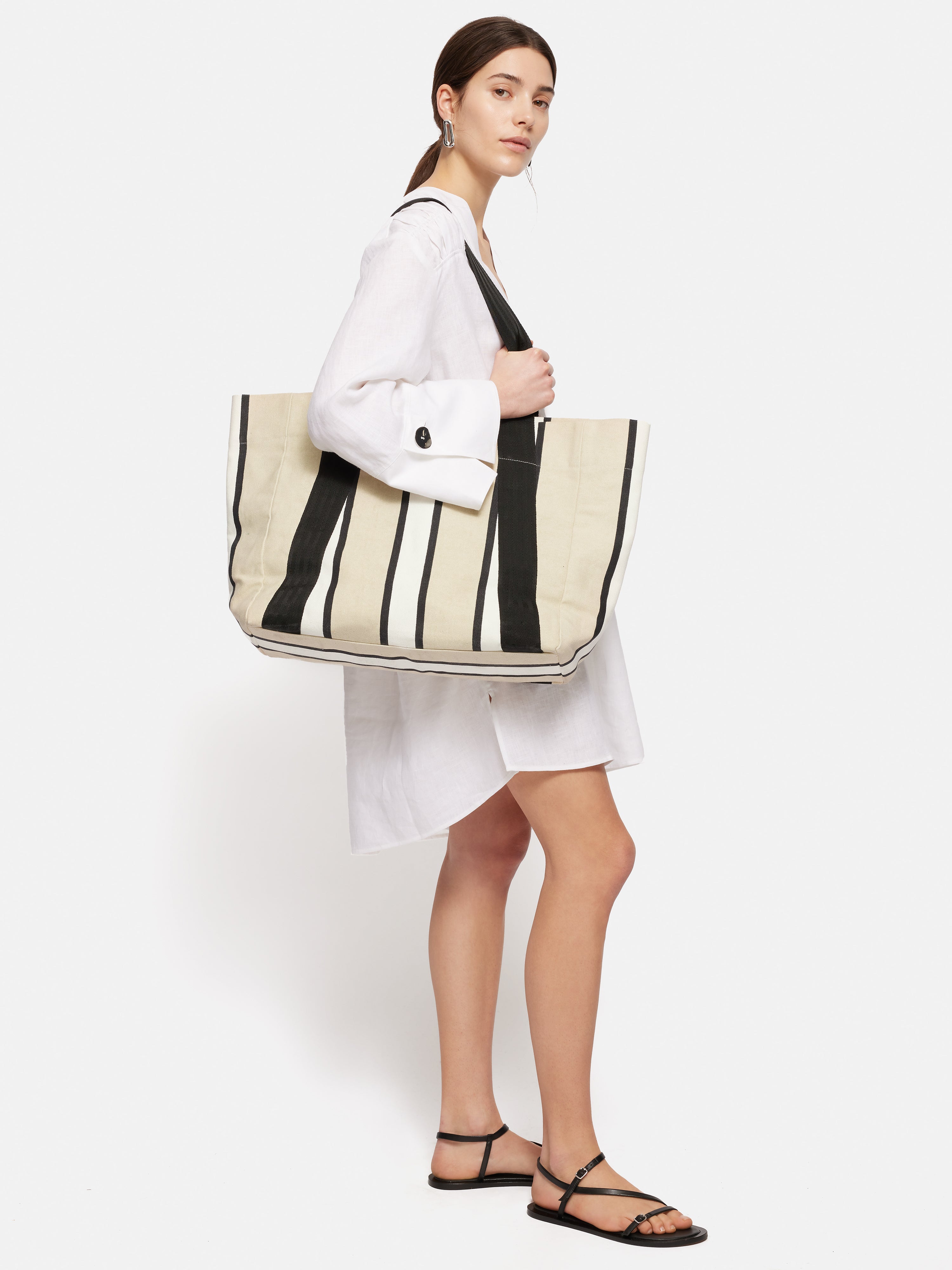 Oversize Striped Canvas Tote | Multi – Jigsaw